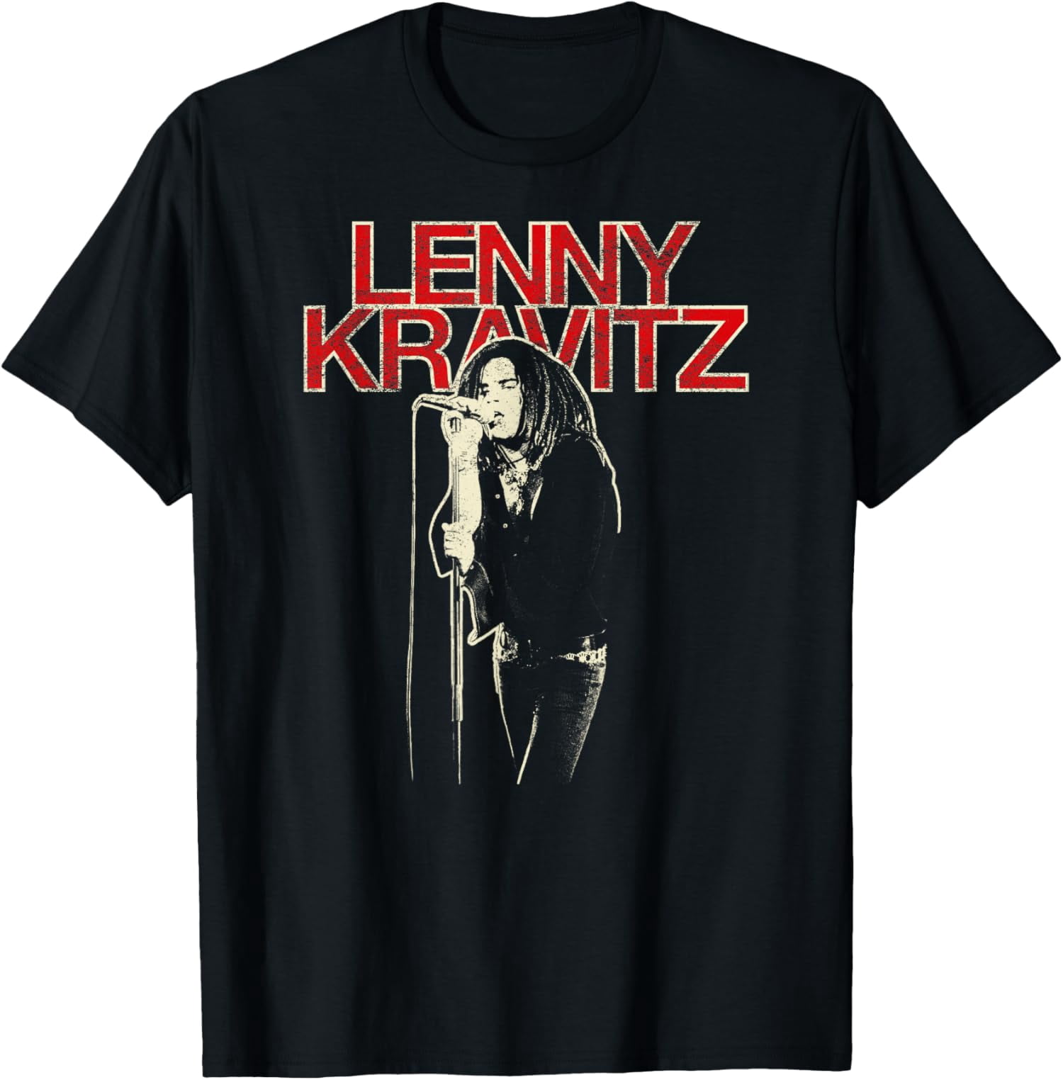 Lenny Krav!tz Red Logo Mic Pose For Men, Women - Walmart.com