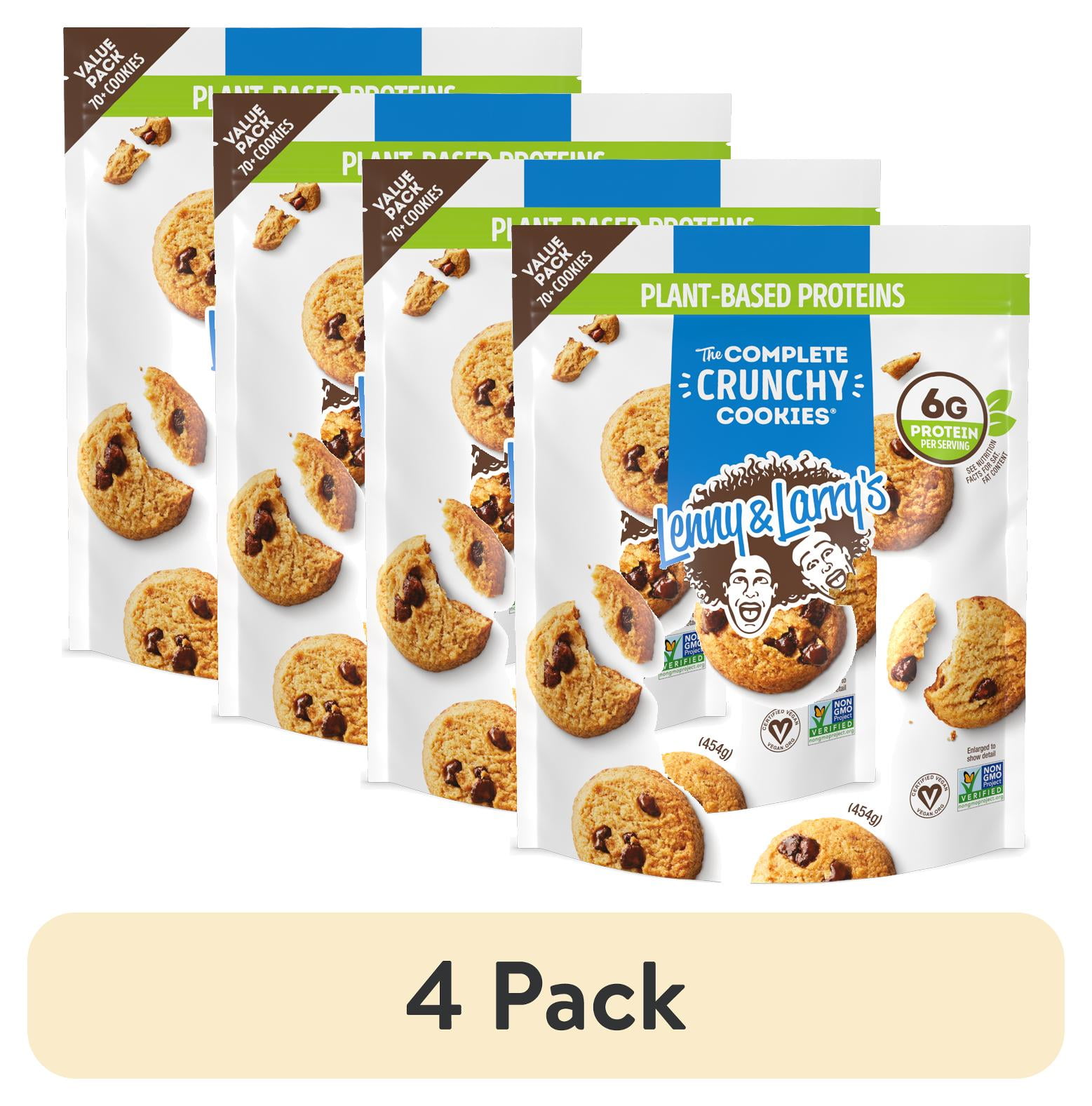 (4 pack) Lenny & Larry's The Complete Crunchy Cookies, Chocolate Chip ...