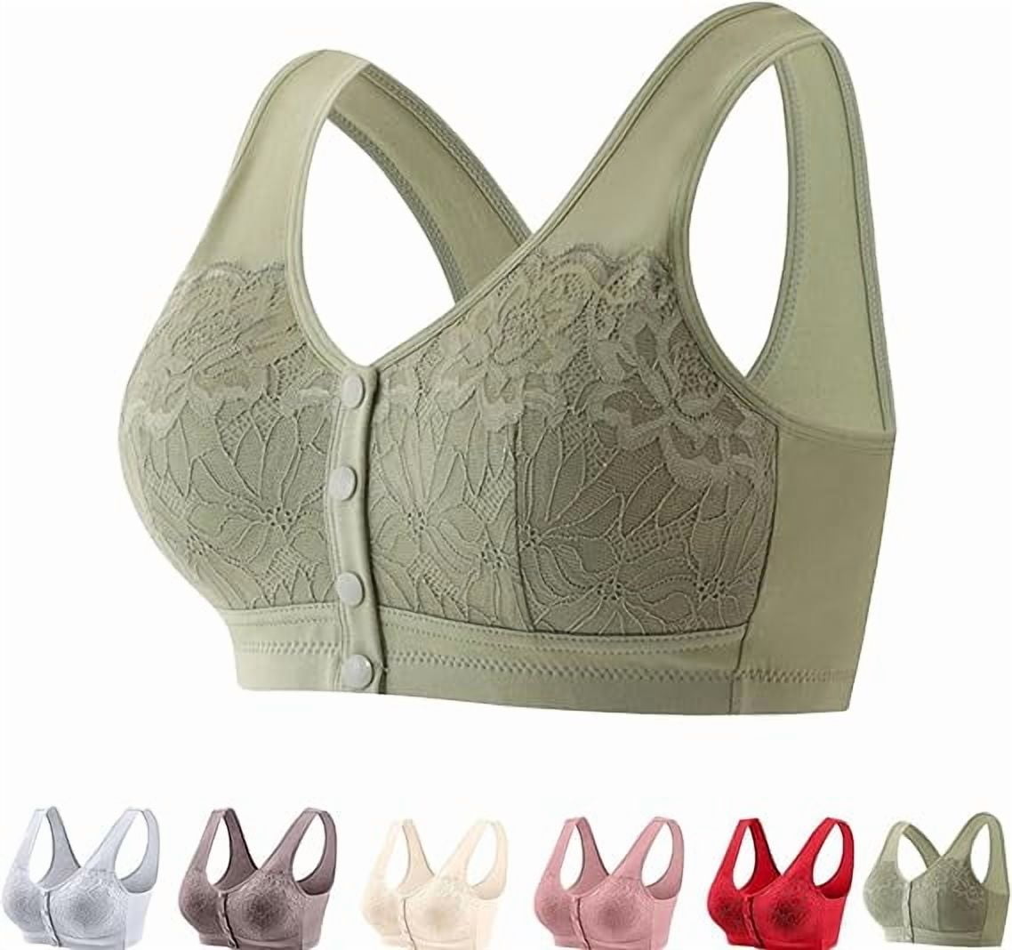 Lenocharm Bra, Posy Bra - Comfortable Front Button Wireless ShapingBra ...
