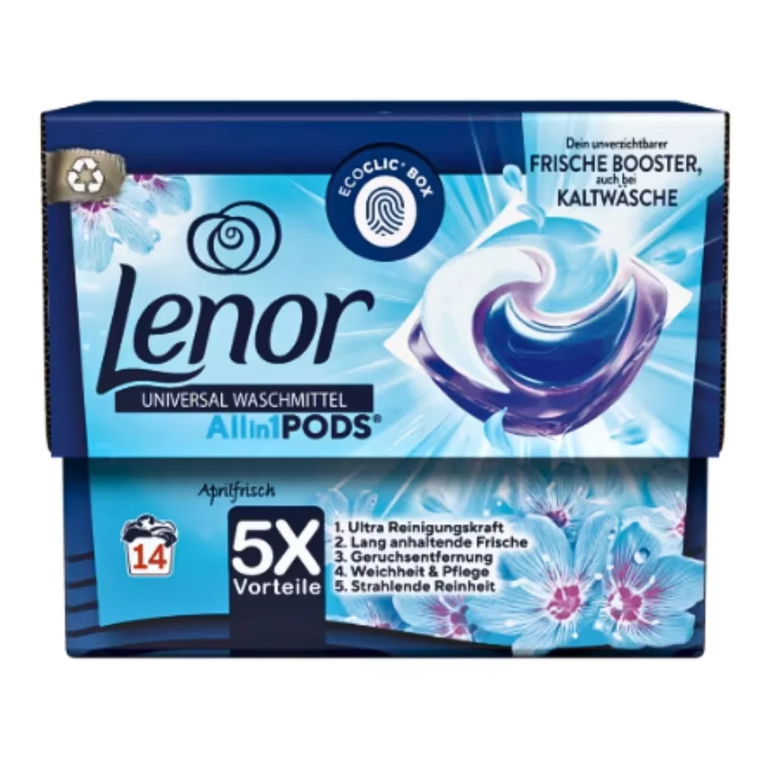 Lenor April Fresh All in 1 Pods Detergent -14 WL - Walmart.com