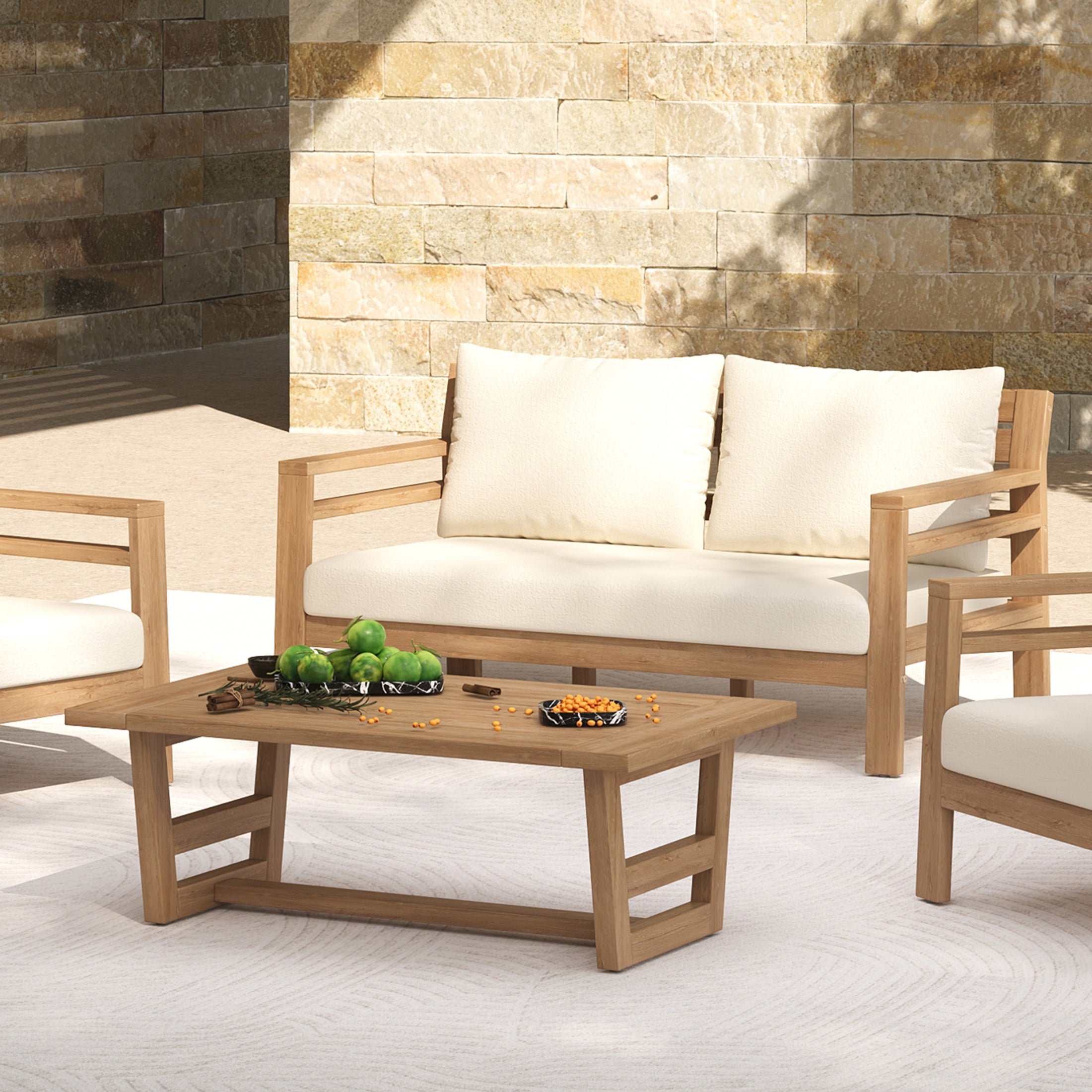 Lenore Classic Outdoor 2 Piece Patio Conversation Set, Loveseat ...