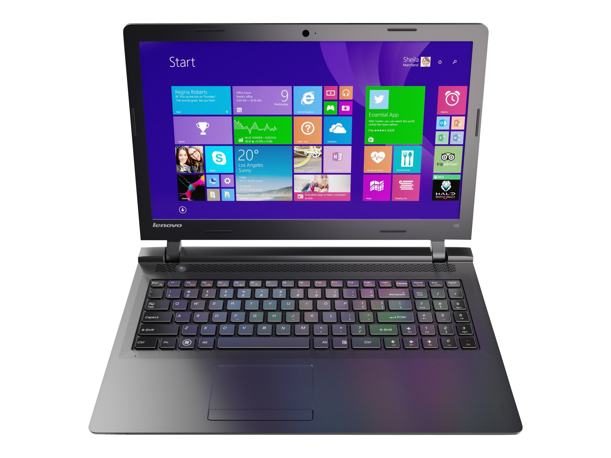 Lenovo 100-15IBY 80MJ 80MJ00G2US 15.6" Notebook, LCD, Intel Celeron ...