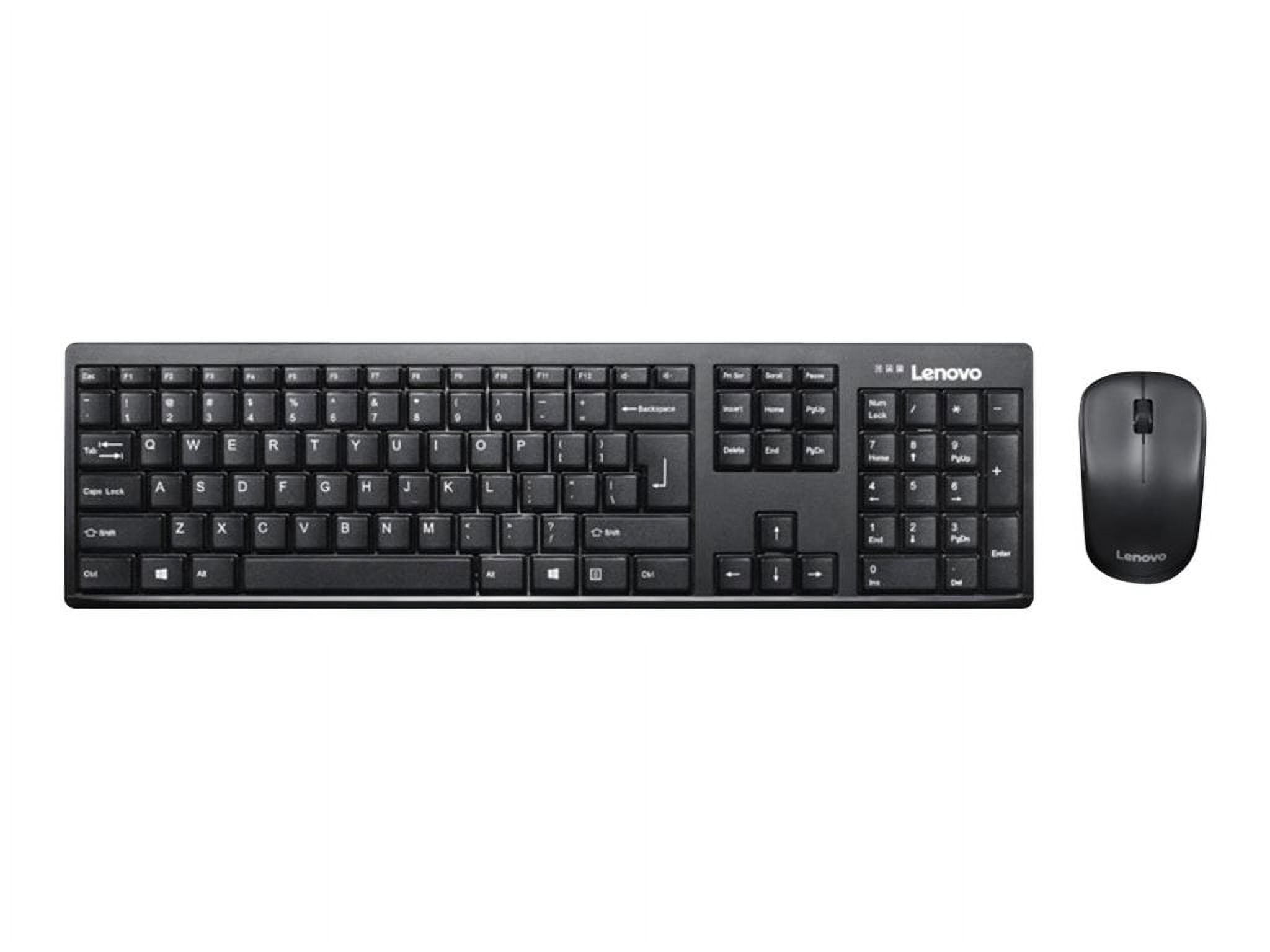 Lenovo 100 Wireless Combo - Keyboard and mouse set - USB-A - wireless ...
