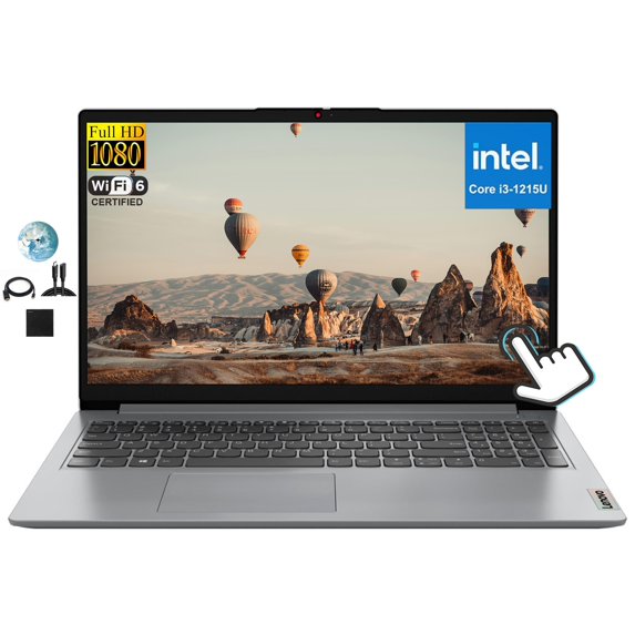 Lenovo 15.6" FHD Ideapad Touchscreen Laptop, Intel Core i3-1215U 6-Core ...
