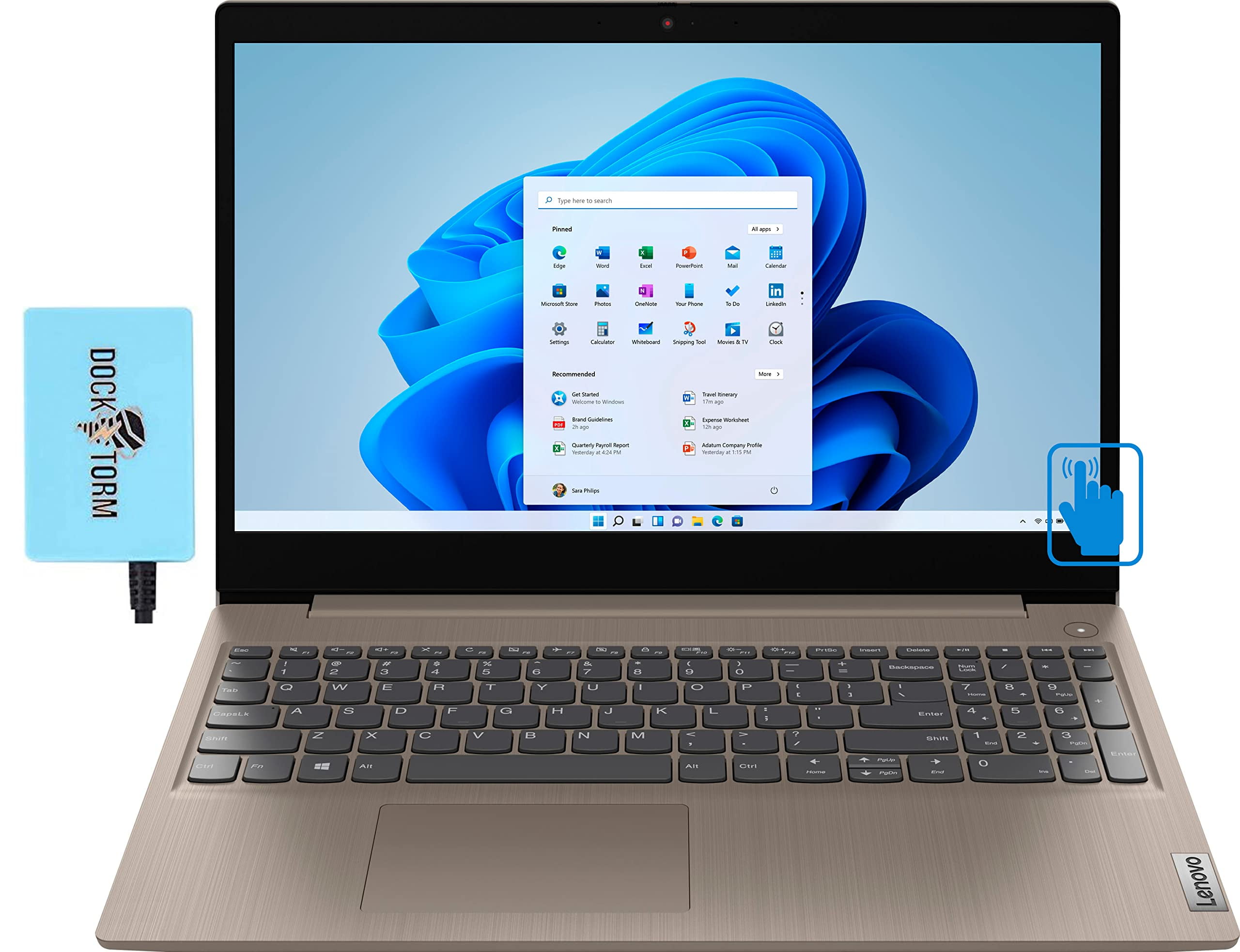 Lenovo 2021 IdeaPad 3 15.6" HD Touchscreen Anti-Glare Display Laptop (Intel i3-1115G4 2-Core ...