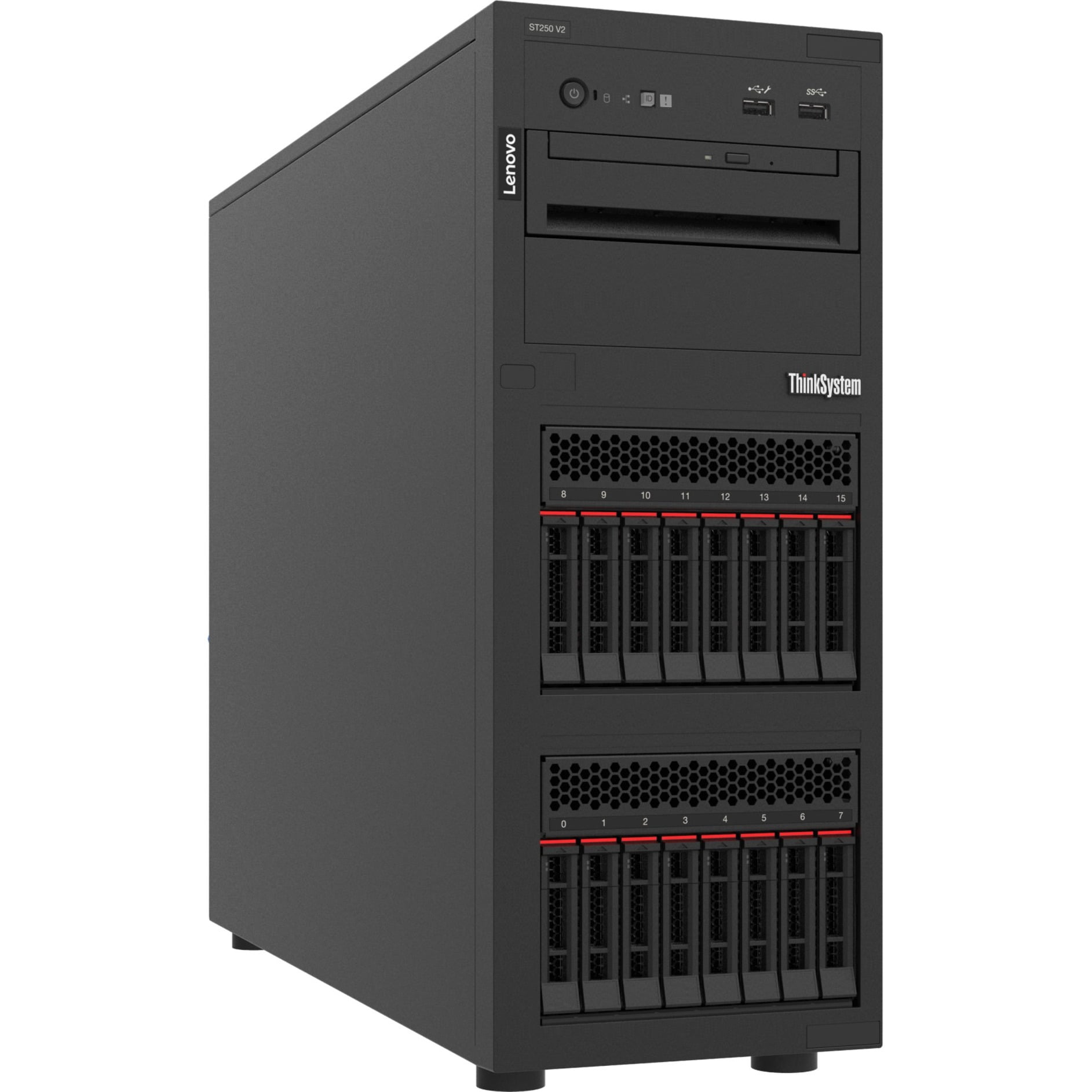 Lenovo ThinkSystem ST250 V2 Tower Server - Intel Xeon E-2378, 16GB RAM, PC CPU Computer Parts ...