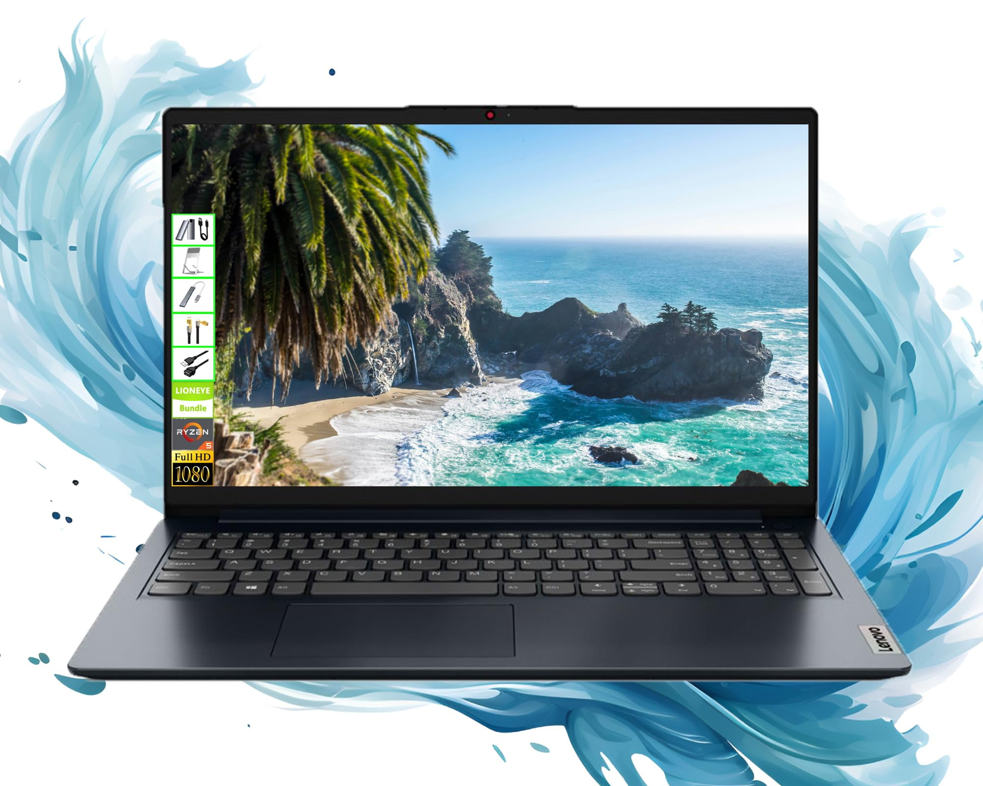 Lenovo AI-Powered Laptop | 15.6" FHD Computer | 16GB DDR5 RAM | 1TB SSD ...