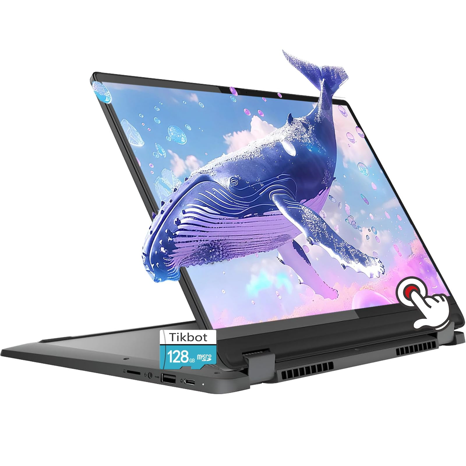 Lenovo Chromebook Touchscreen Laptop School Students - 15.6inch FHD Display- 8GB RAM -128GB SSD+ ...