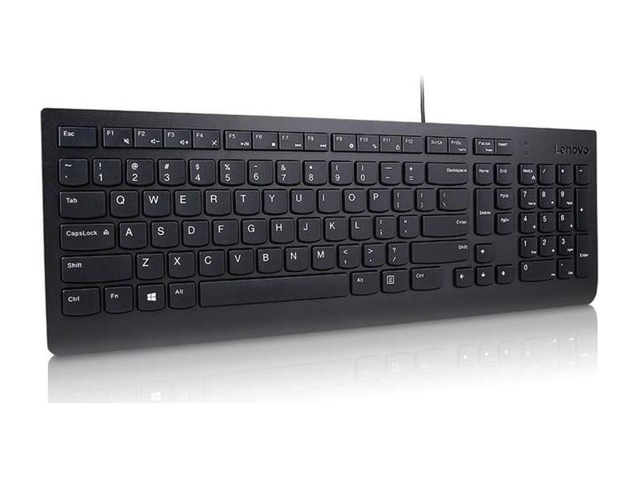 Lenovo Essential Wired Keyboard (Black) - US English 103P - Walmart.com