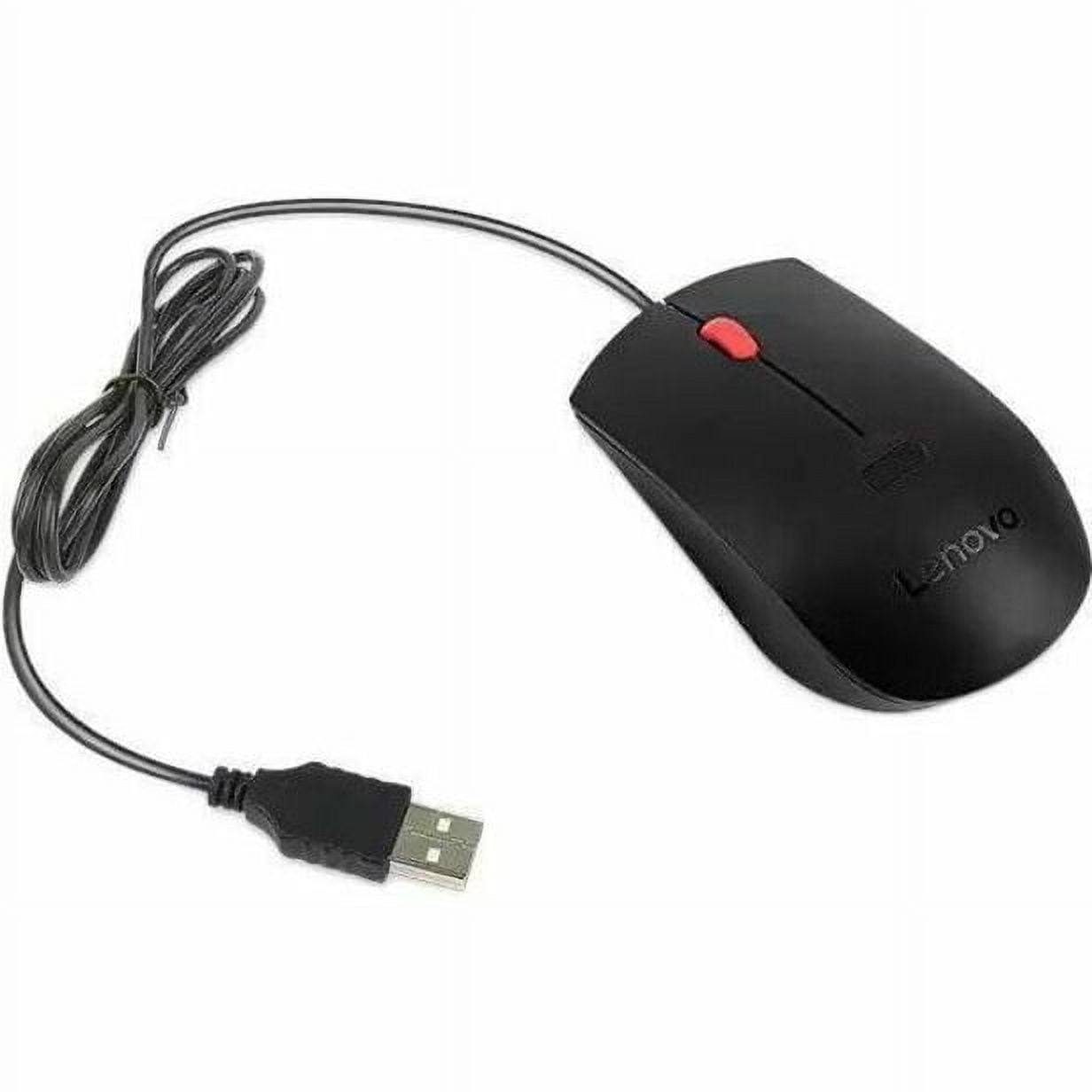 Lenovo Fingerprint Biometric USB Mouse Gen 2 - Optical - Cable - Black ...