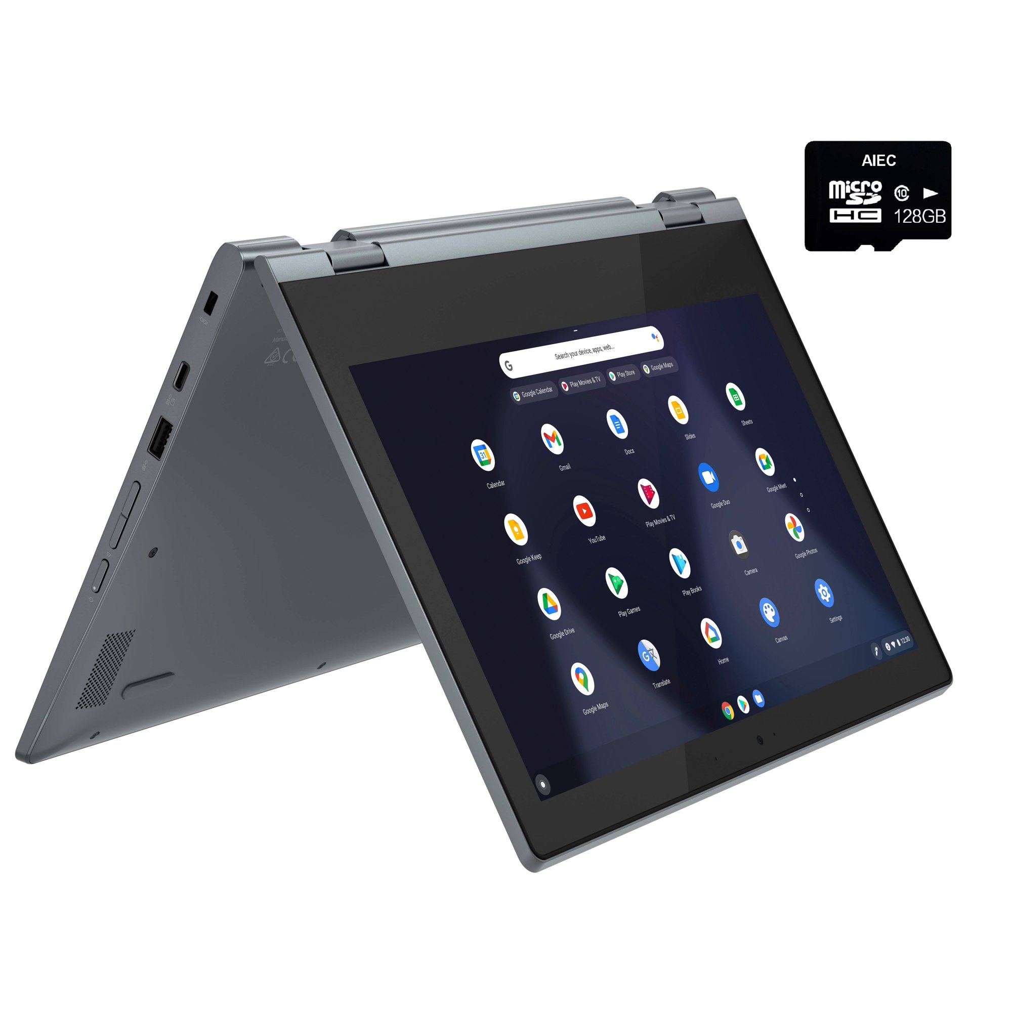 "Lenovo Flex 3, 11.6"" HD IPS Touch Chromebook, Intel N4020, 4GB DDR4 ...