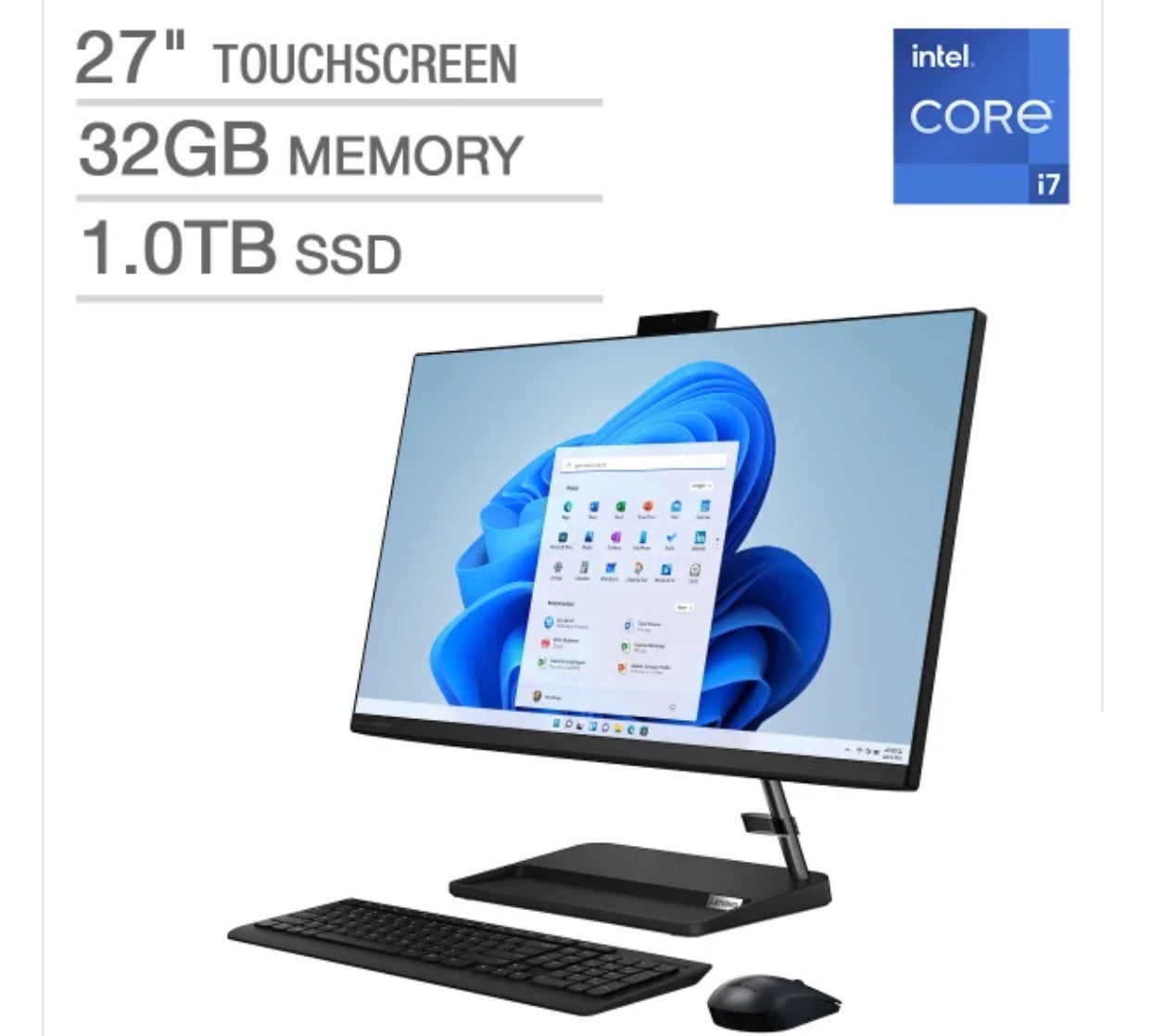 Lenovo IdeaCentre 27" All-in-One Touchscreen Desktop i7-13620H 32GB RAM ...