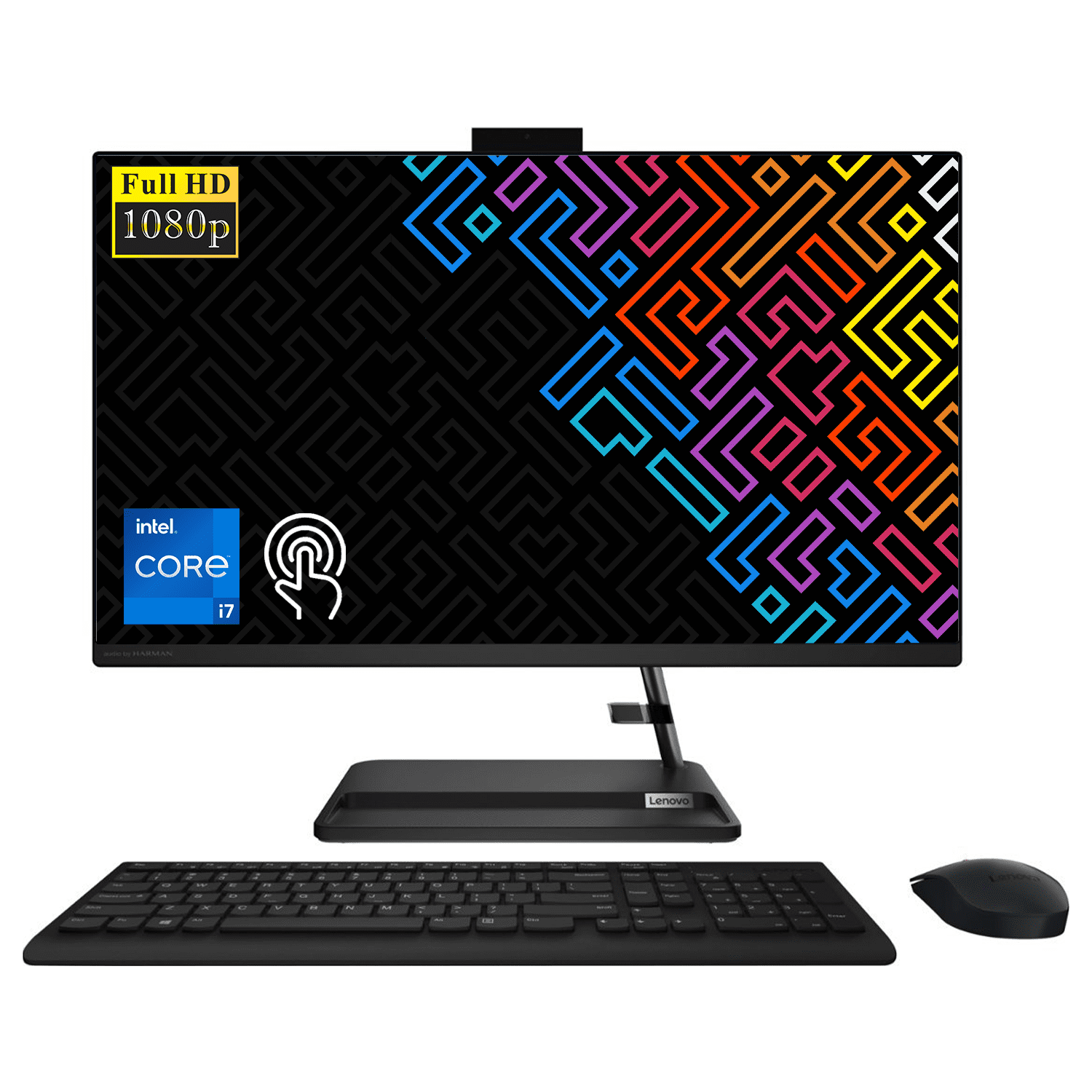 Lenovo IdeaCentre 3i All-in-One Desktop, 27" FHD Touchscreen, Intel ...