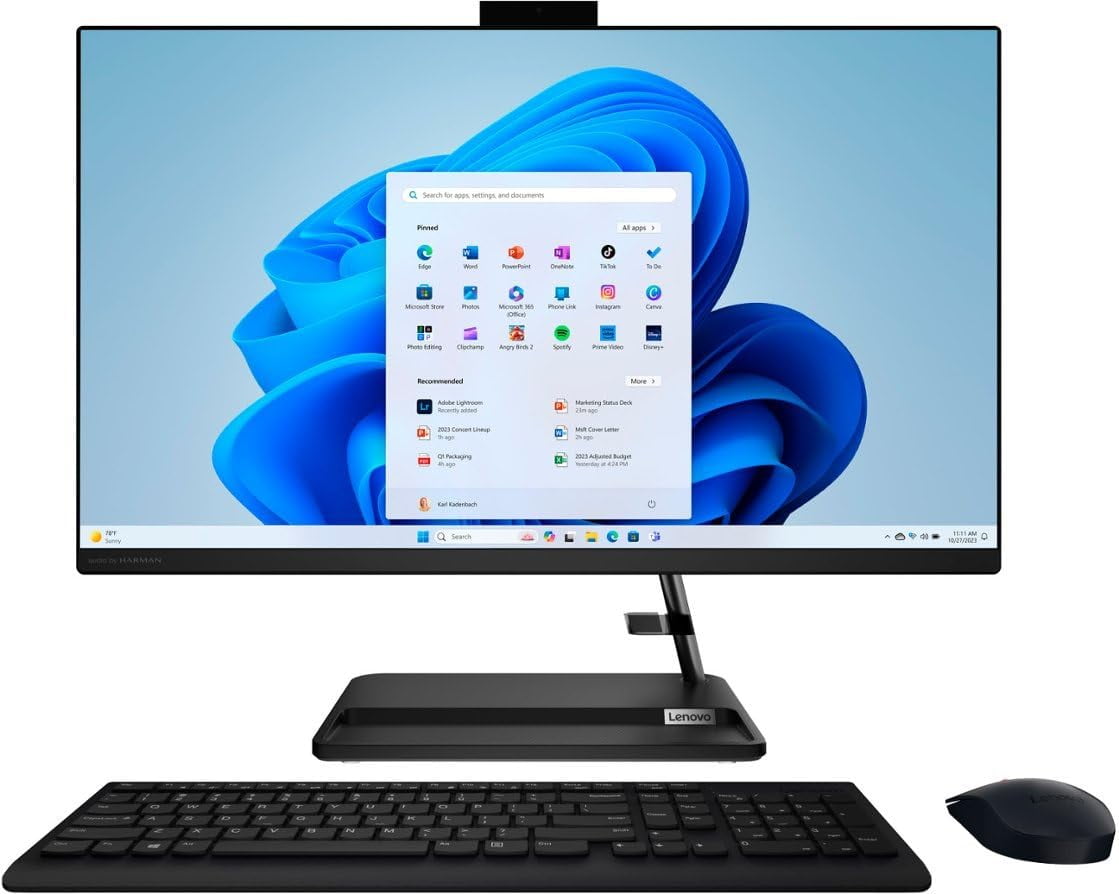 Lenovo IdeaCentre AIO 27" FHD (1920x1080) IPS Touchscreen All-in-One ...