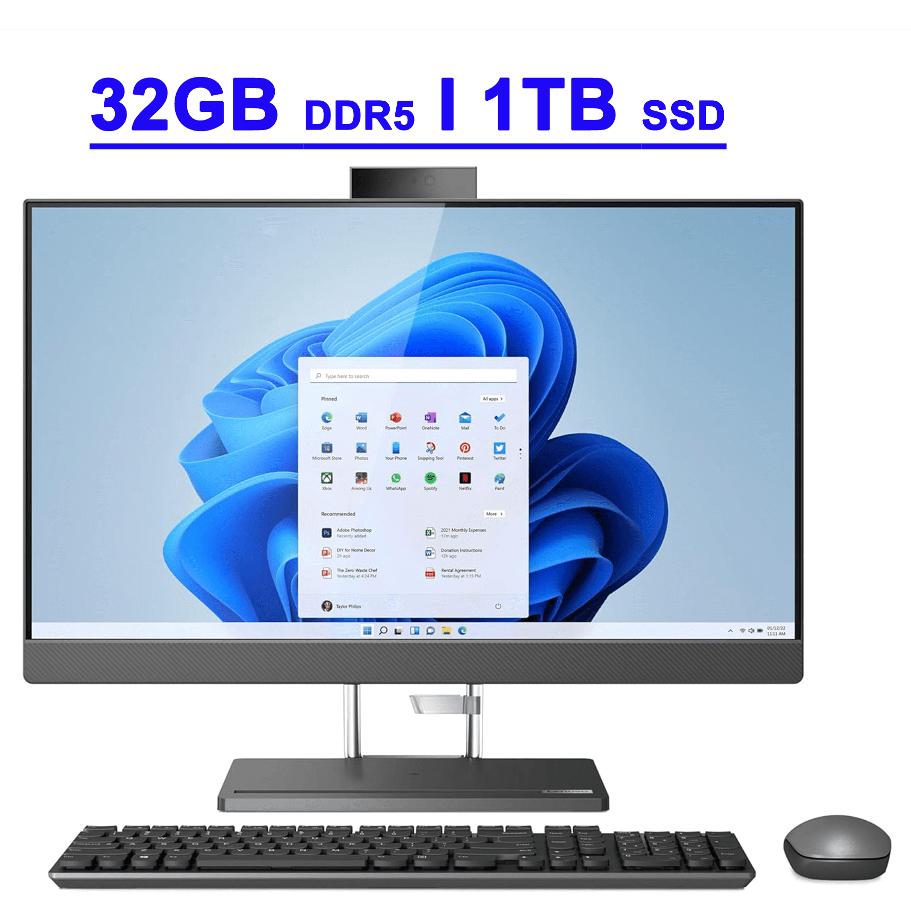 Lenovo IdeaCentre AIO 5 Premium All-in-One Desktop 27" QHD IPS Anti ...