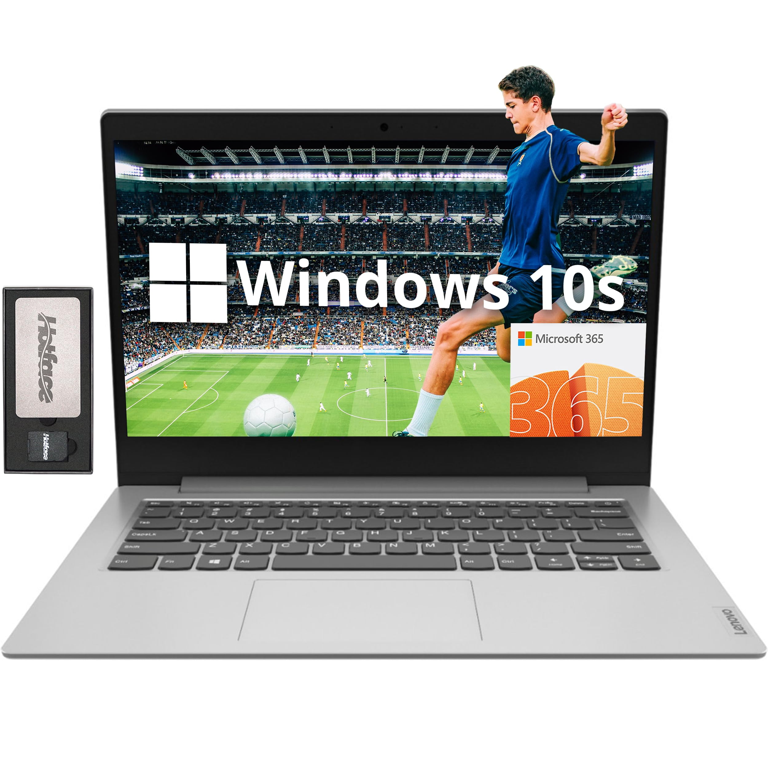 Lenovo IdeaPad 1 14" HD Laptop, AMD A6-9220e, 4GB RAM, 224GB Storage ...