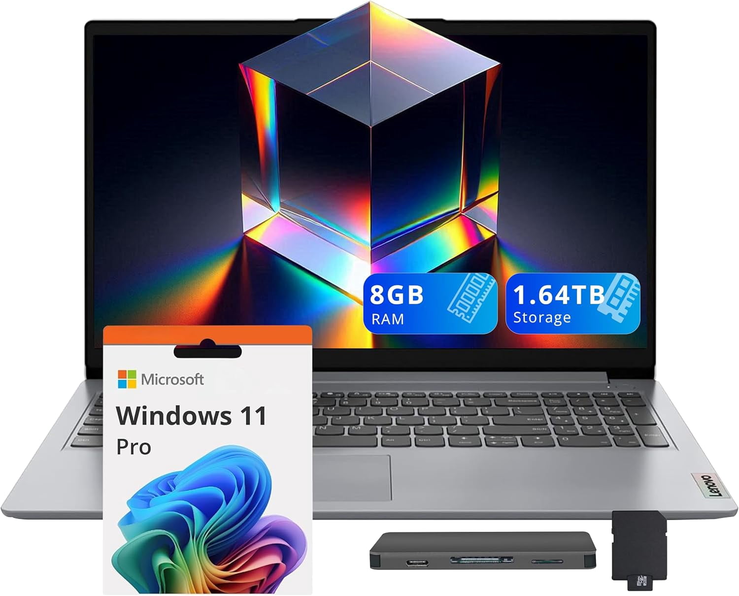 Lenovo IdeaPad 1 15.6" HD Business Laptop, Intel Celeron N4500, 8GB RAM ...