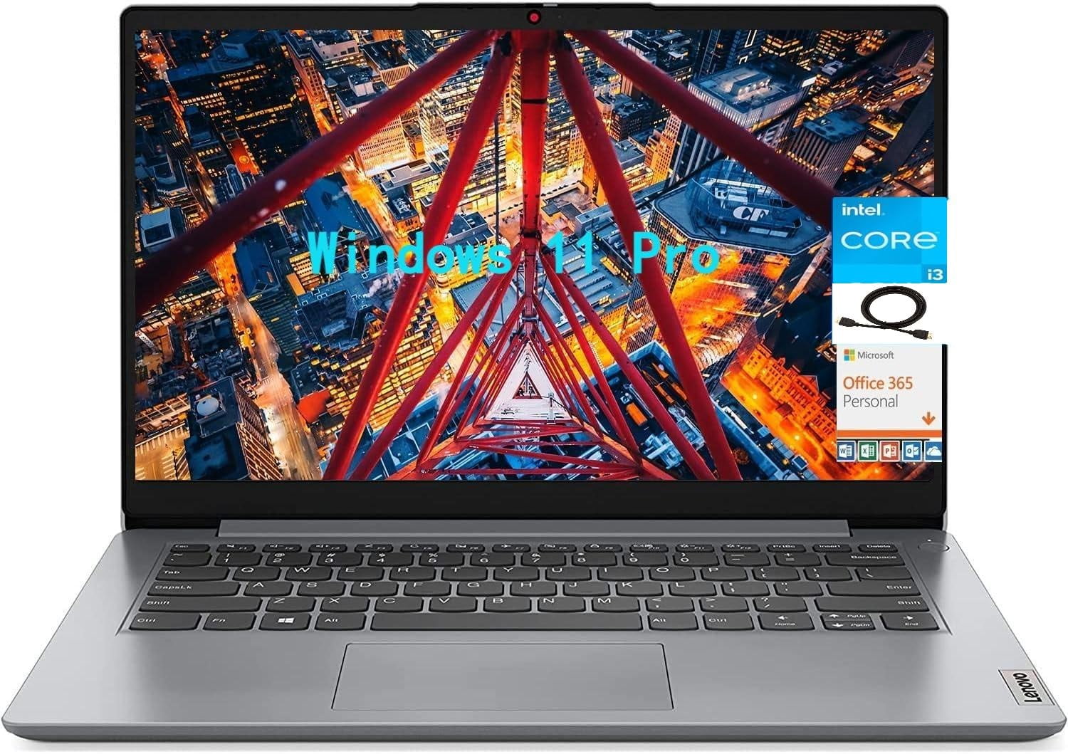 Lenovo IdeaPad 1i 14" HD Laptop with Office 365, Intel Core i3-1215U 6 ...