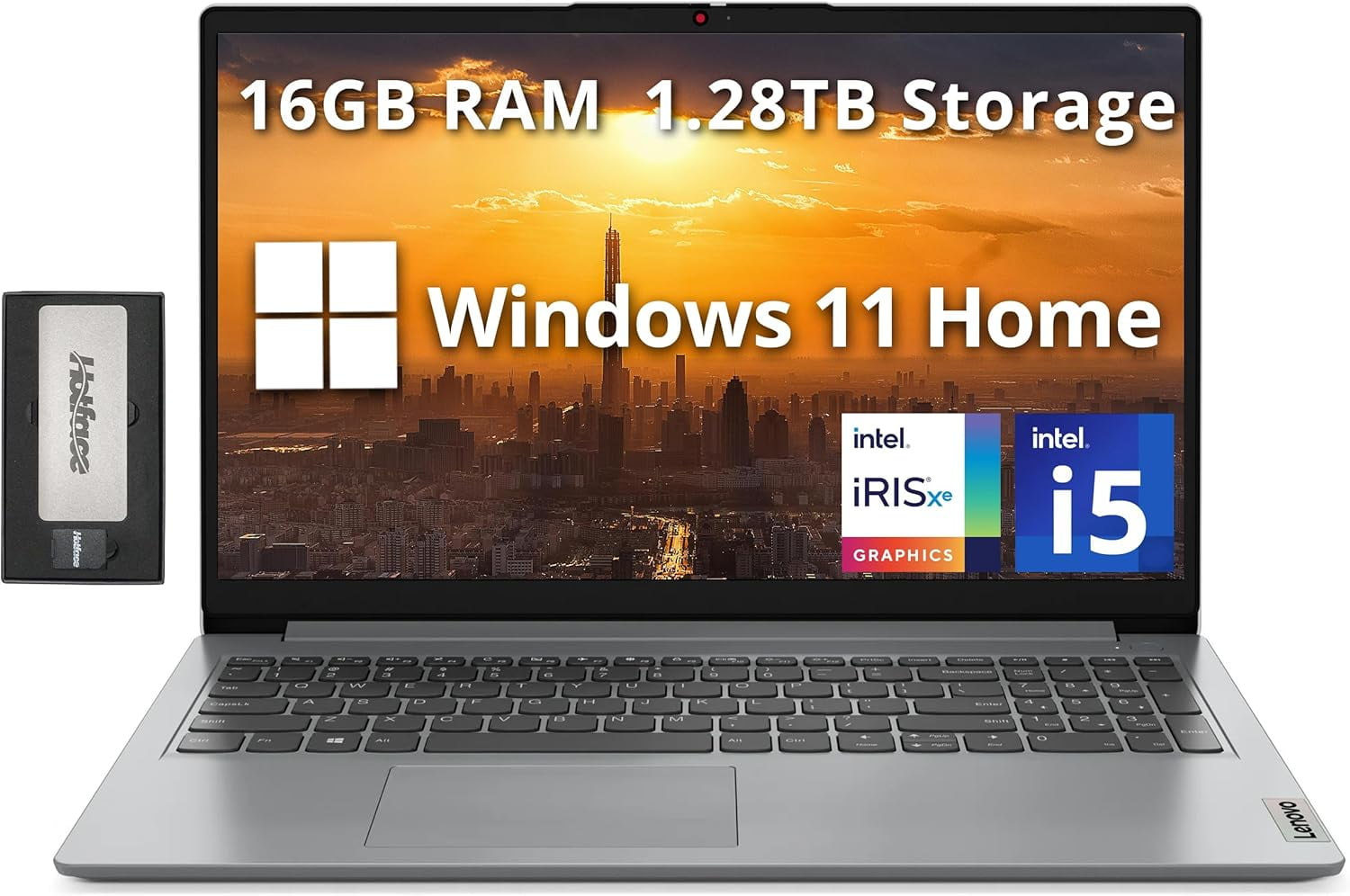 Lenovo IdeaPad 1i 15.6" FHD Business Laptop, Intel i5-1235U, 16GB RAM ...