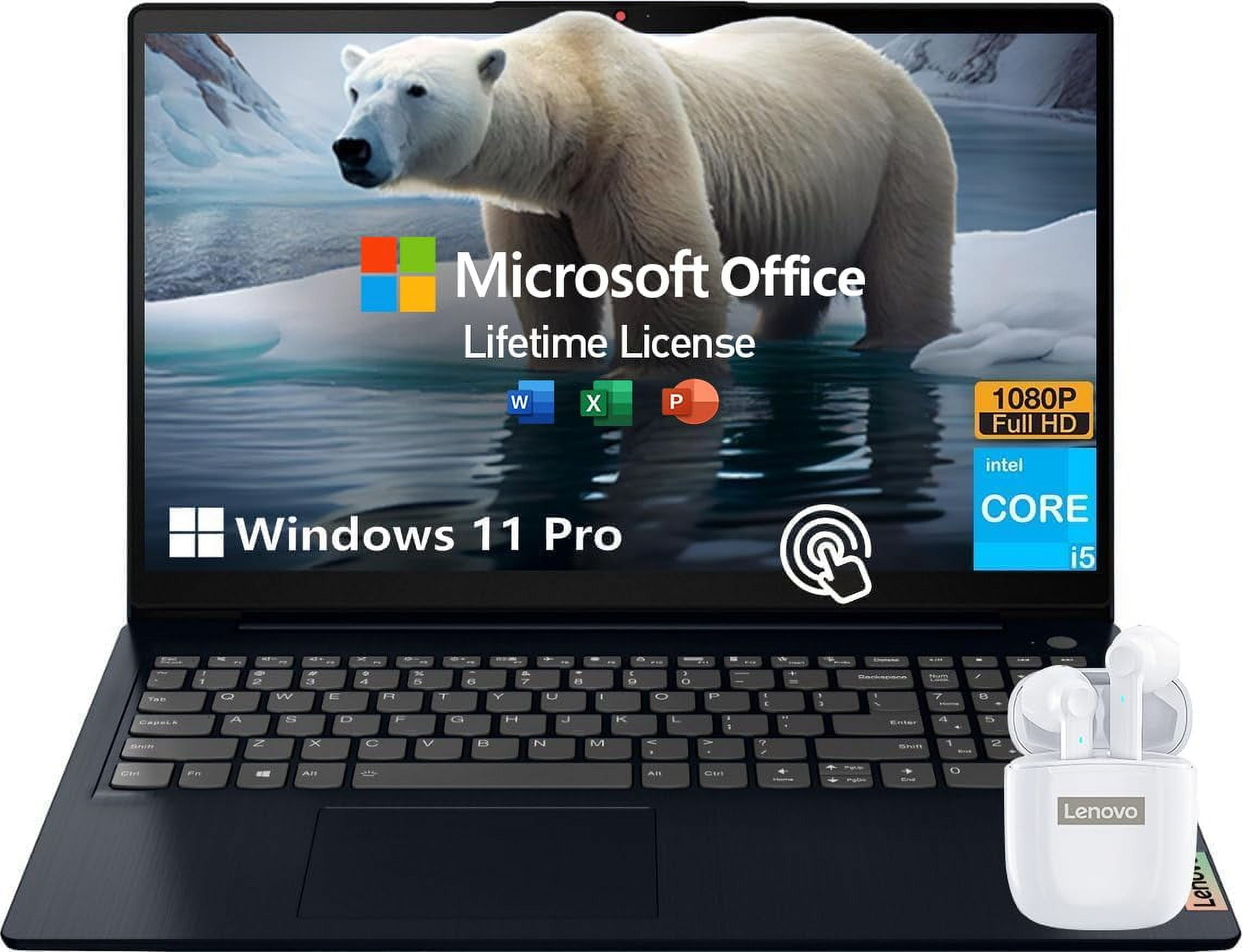 Lenovo IdeaPad 3 15.6 Inch FHD Touchscreen Business Laptop, Intel Core ...