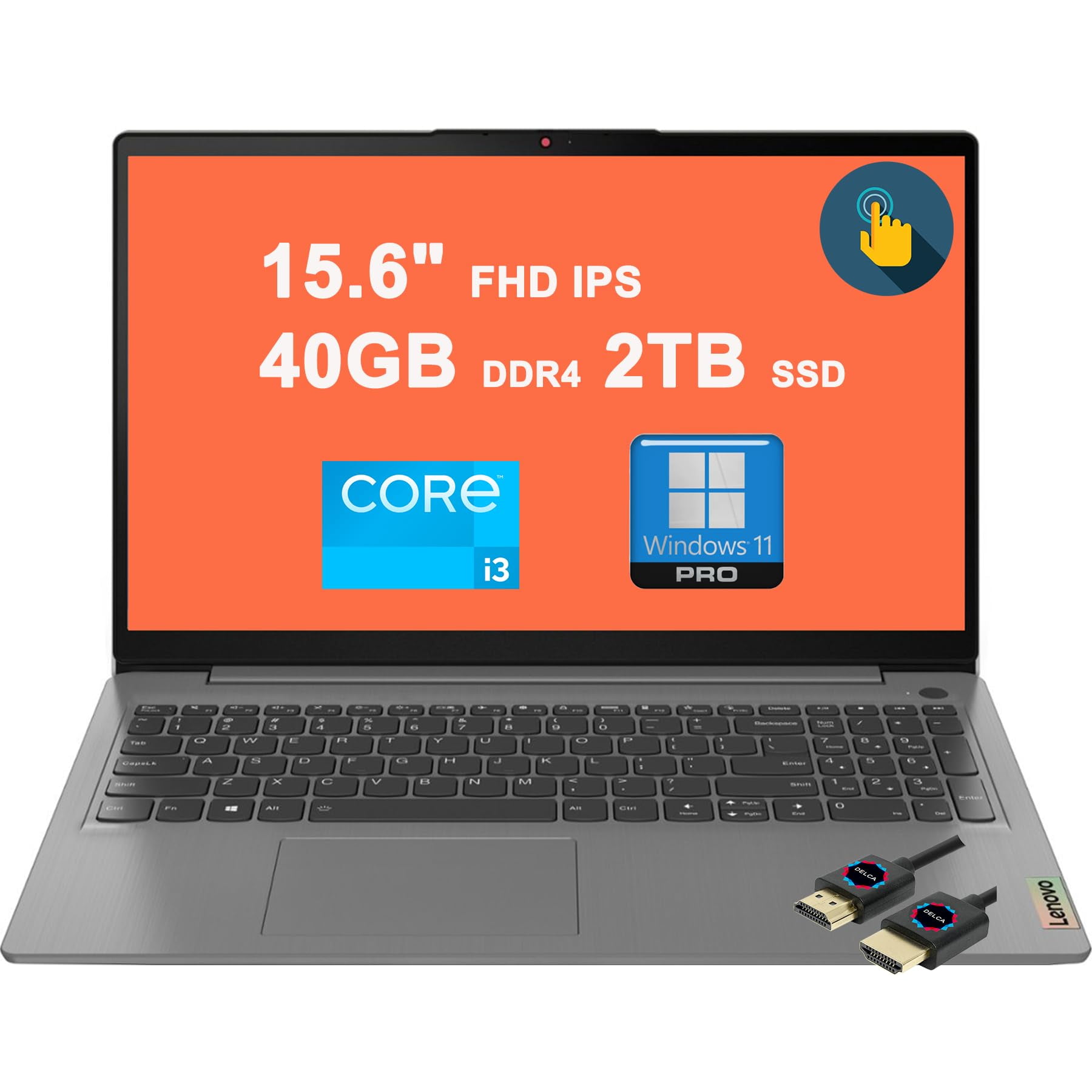 Lenovo IdeaPad 3 15 Business Laptop | 15.6" FHD IPS Touch | 11th Gen ...