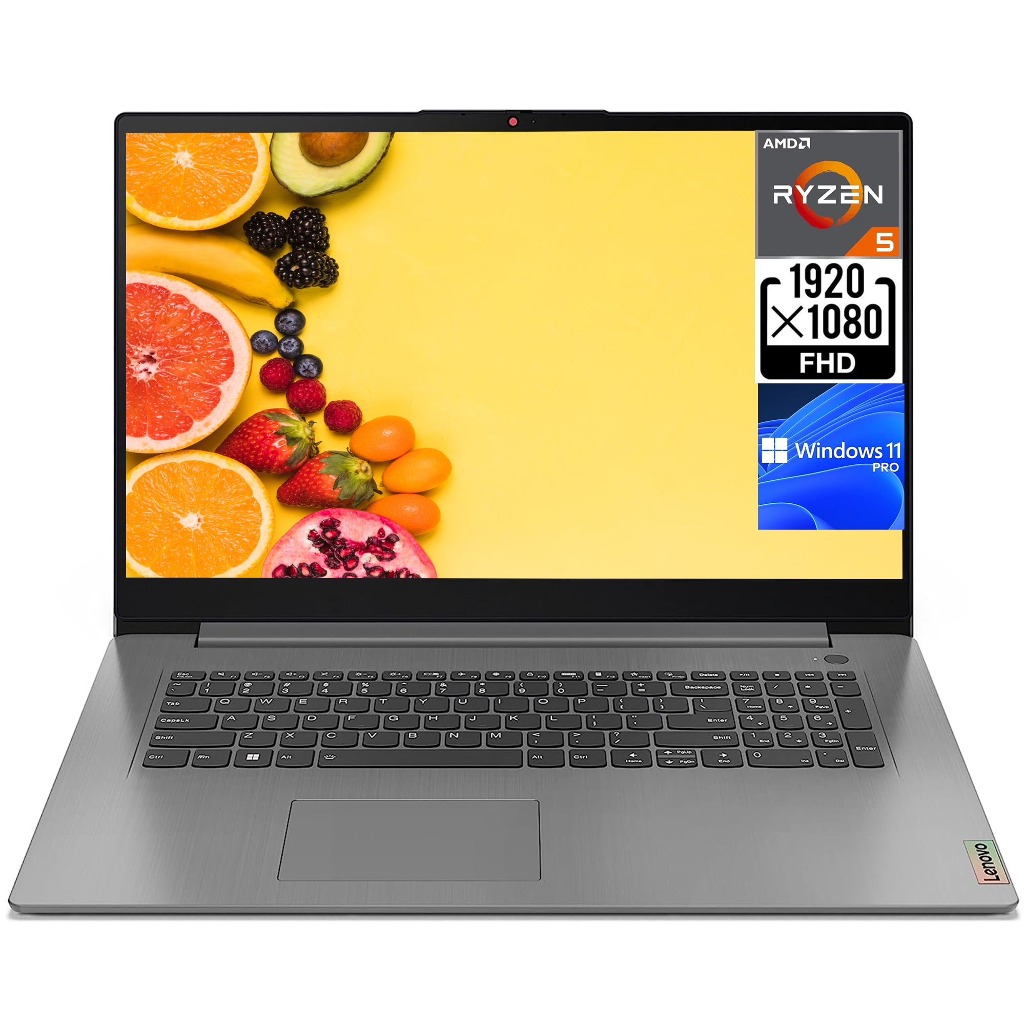 Lenovo IdeaPad 3 17.3" FHD Non-TS Windows 11 Pro Business Laptop Computer, AMD Ryzen 5 5625U ...