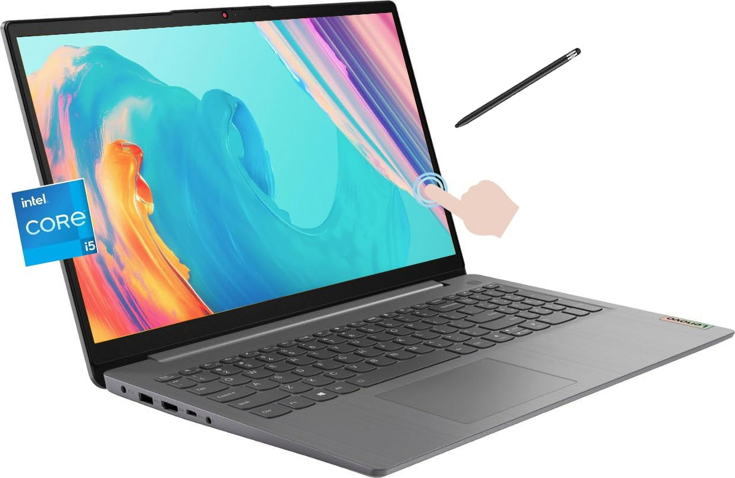 Lenovo IdeaPad 3 Laptop, 15.6" FHD Touchscreen, Intel Core i5-1135G7, Intel Iris Xe Graphics ...