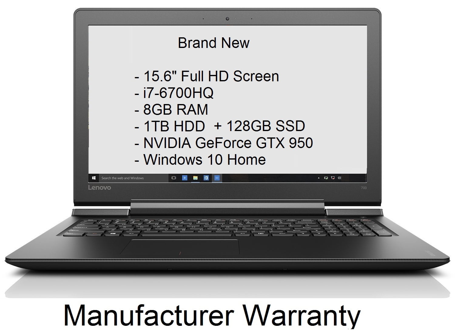 Lenovo IdeaPad 700-15ISK 15.6" FHD Core i7-6700HQ 8GB 1TB 128GB SSD GTX ...
