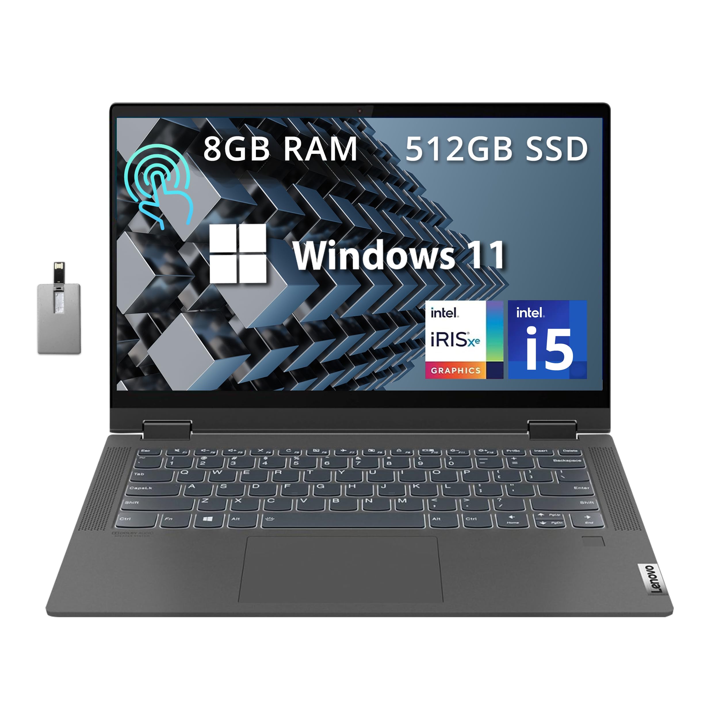 Lenovo IdeaPad Flex 5 15.6" FHD Touchscreen Laptop, Intel Core i5 ...