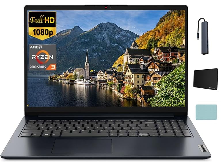 Lenovo Ideapad 1 15.6" FHD Display, AMD Ryzen 3 7320U, 8GB RAM, 1TB SSD ...