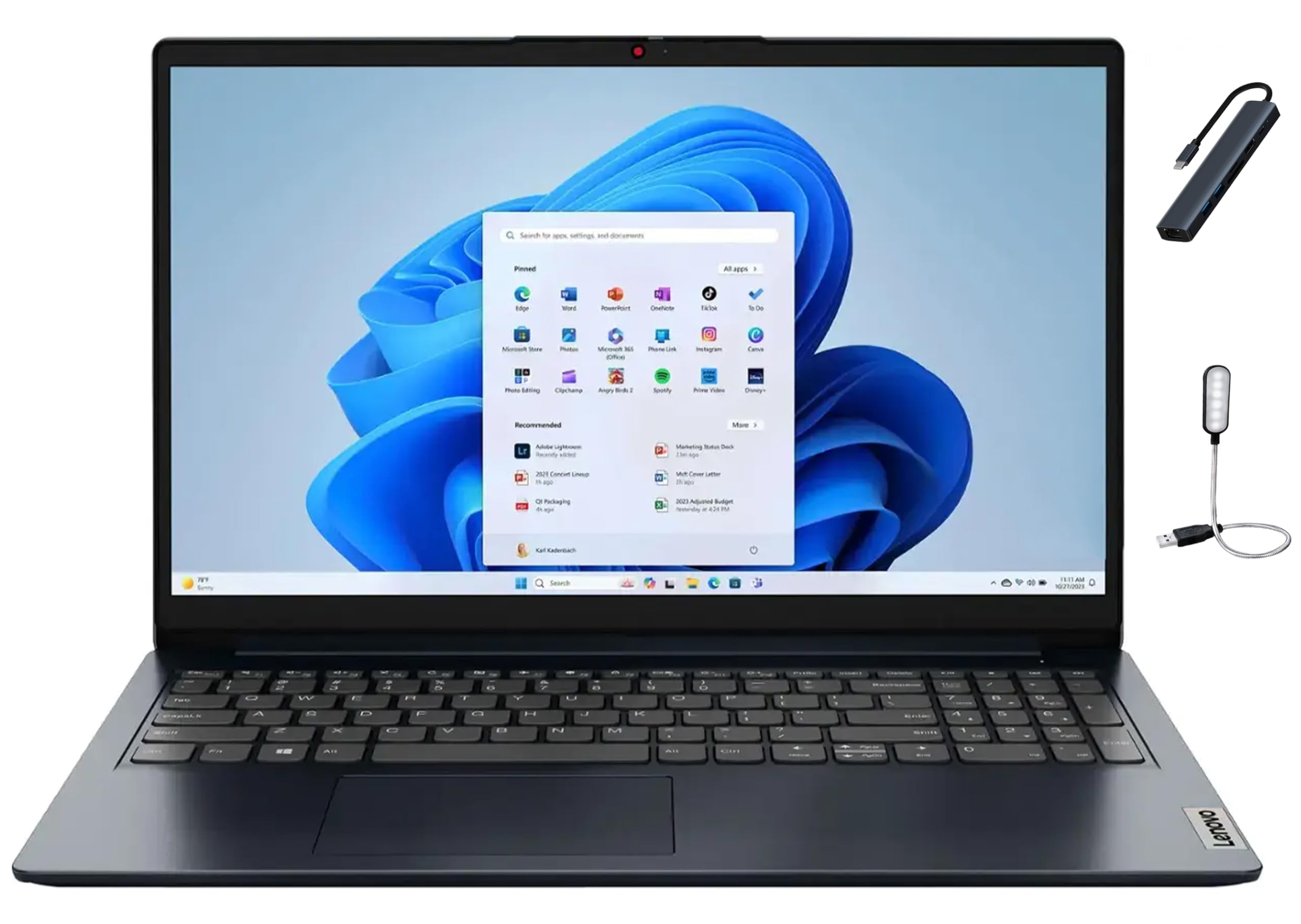 Lenovo Ideapad 1 15.6" HD Laptop, Intel Celeron N4500, 20GB RAM, 128GB ...