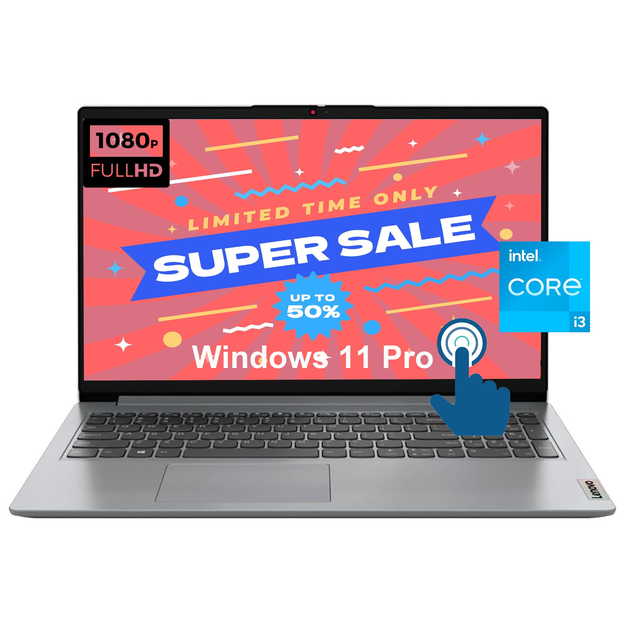 Lenovo Ideapad 15.6" FHD Touchscreen [Windows 11 Pro] Business Laptop ...
