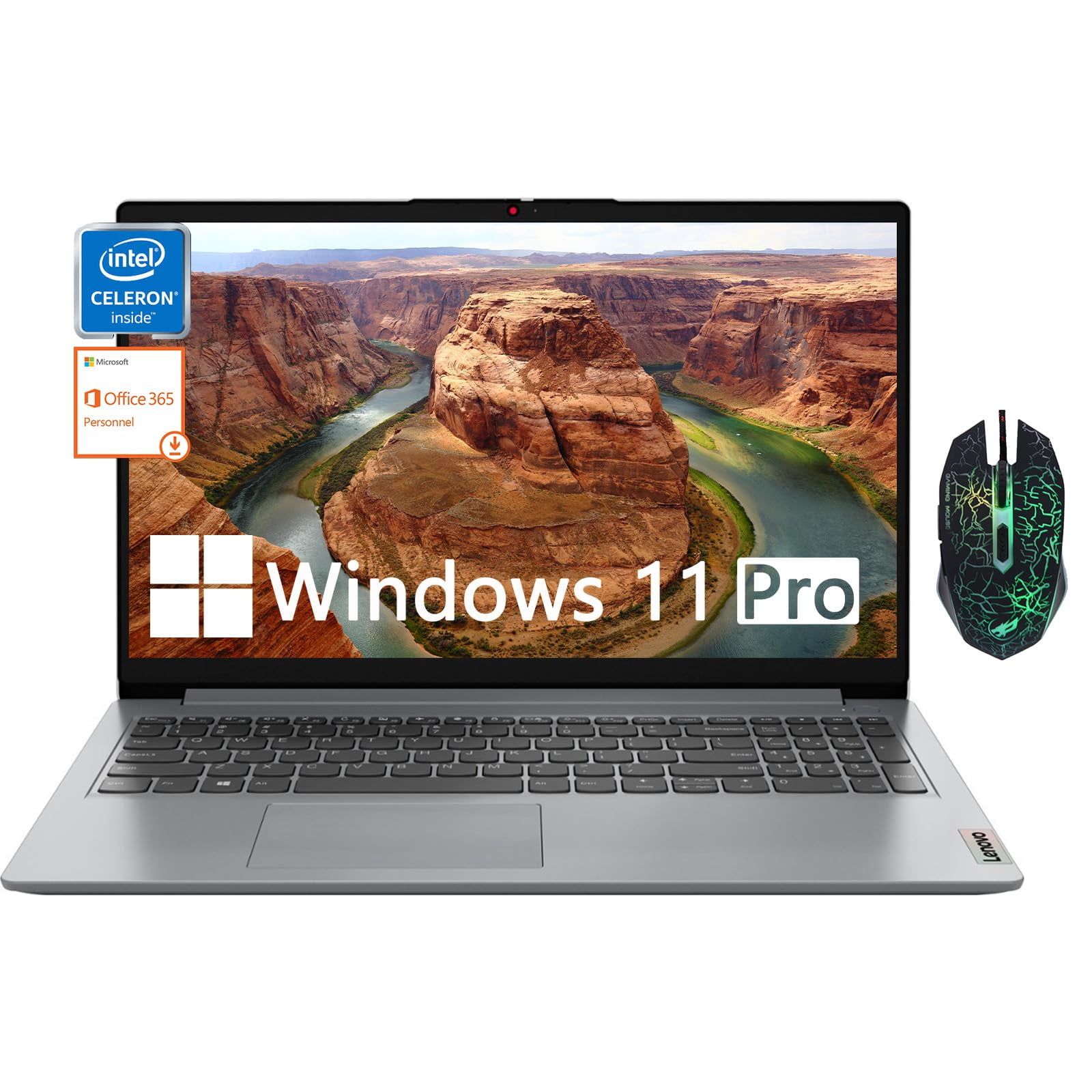 Lenovo Ideapad 1i 15.6" Business Laptop, Intel Celeron N4500, 20GB RAM ...
