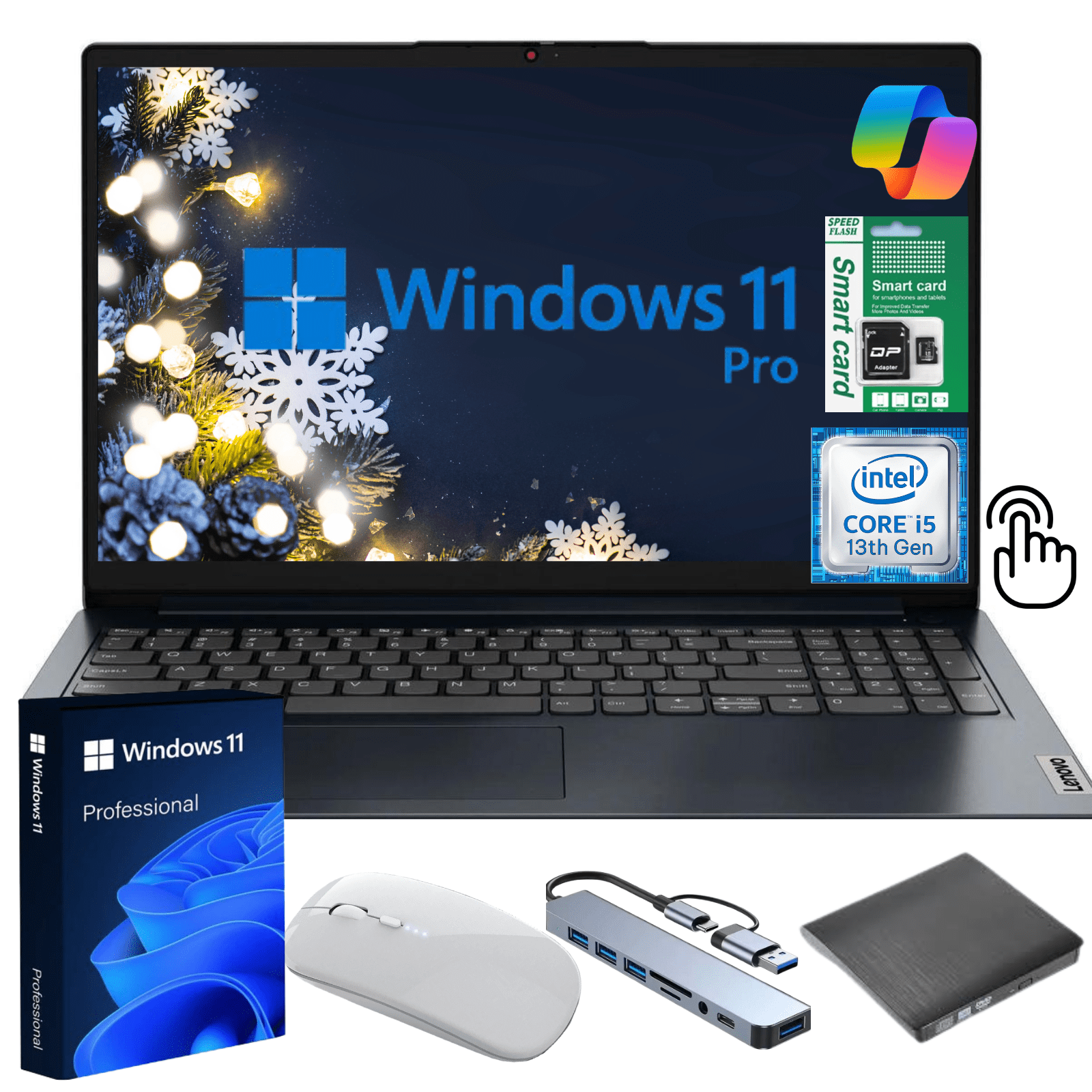 Lenovo Ideapad 1i 15.6" FHD Touchscreen Laptop, Intel Core i5-1334U ...
