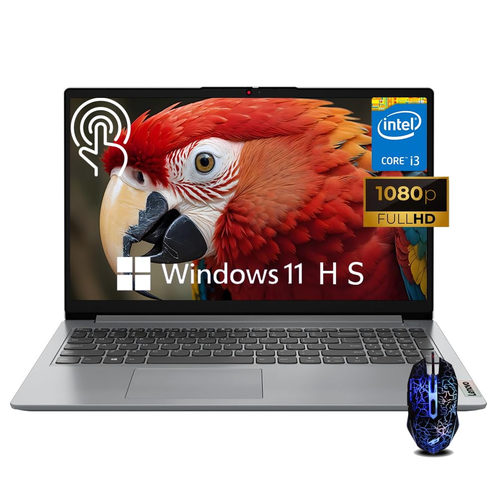 Lenovo Ideapad 1i 15.6" Touch Laptop, Intel Core i3-1215U, 15.6'' FHD ...