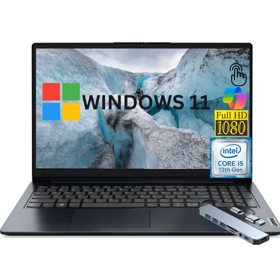 Lenovo Ideapad 1i 15.6" Touchscreen FHD Laptop, 13th Gen Intel Core i5 ...