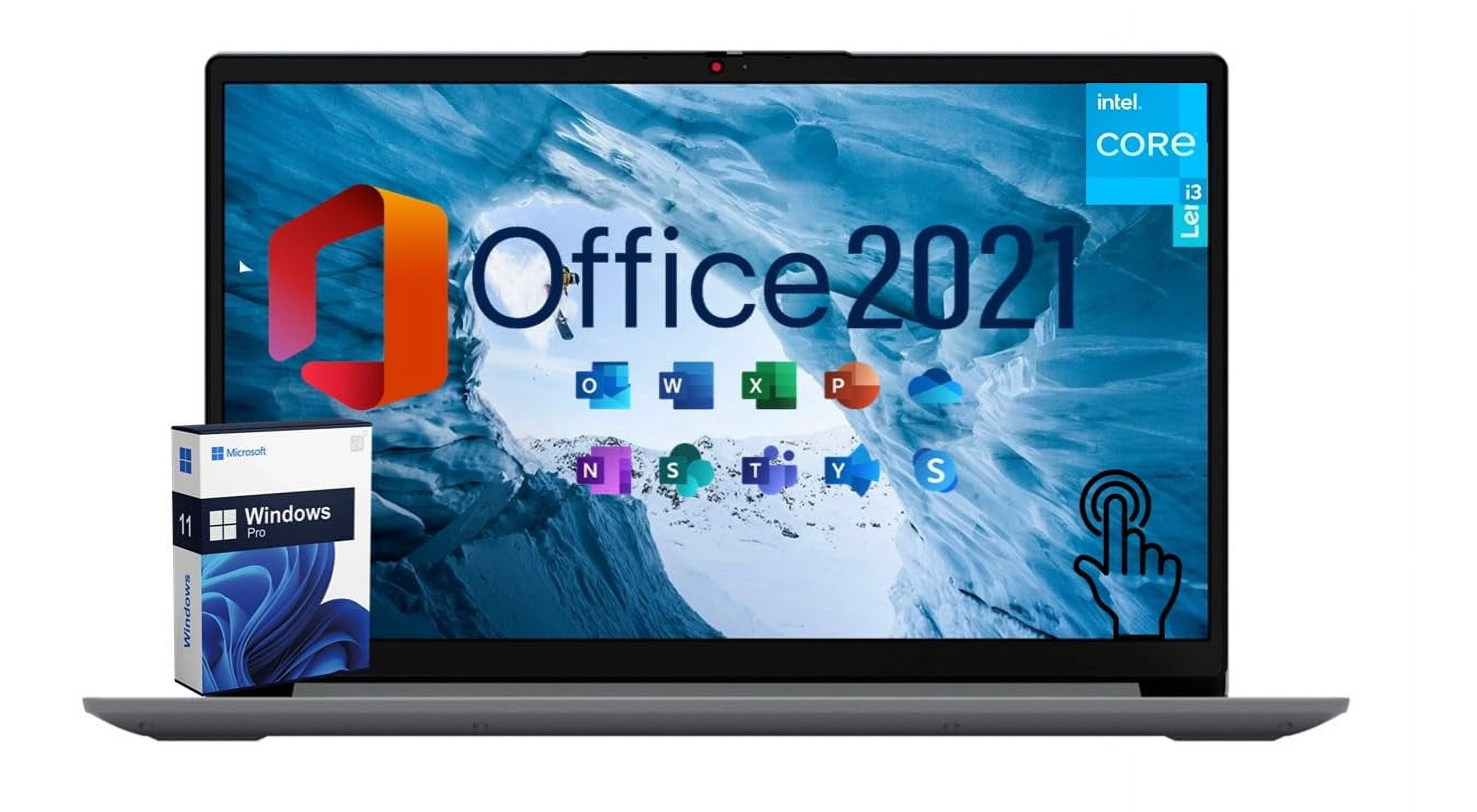 Lenovo Ideapad 1i Business & Student Laptop, with Lifetime Office 2021 15.6" FHD IPS Touchscreen ...