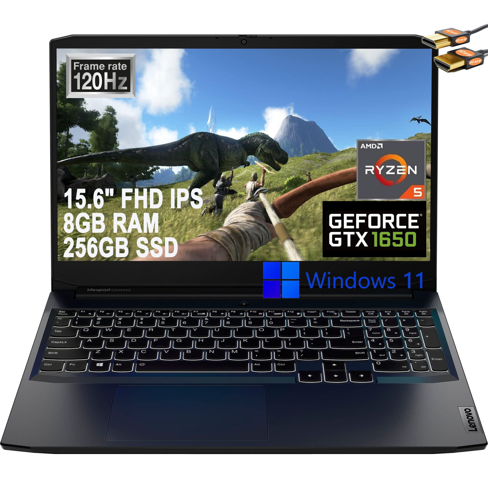Lenovo Ideapad 3 15 Gaming Laptop Computer 15.6" FHD IPS 120Hz Display AMD Hexa-Core Ryzen 5 ...