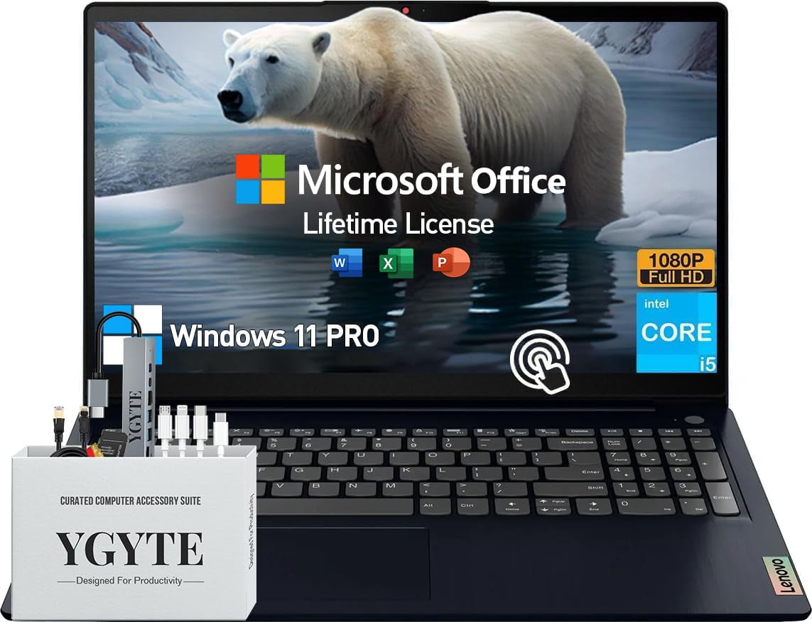 Lenovo Ideapad 3 15 Inch Touchscreen Laptop Computer, FHD 15.6 Laptop ...