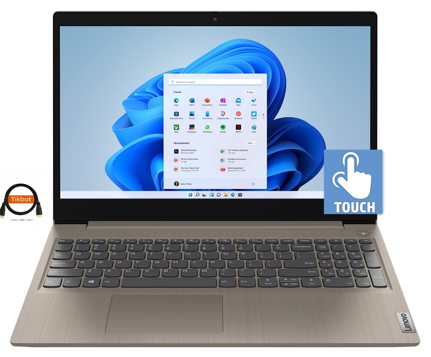 Lenovo Ideapad 3 Touchscreen Laptop, 15.6" Anti-Glare Display, Intel ...