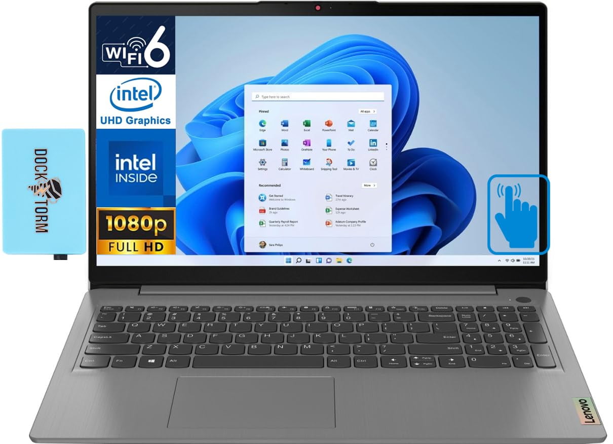 Lenovo Ideapad 3i 15.6" FHD Touchscreen Laptop (Intel i3-1115G4, 8GB ...