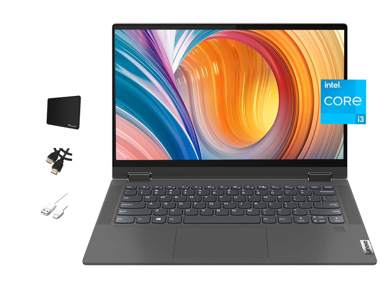 Lenovo Ideapad Flex 5i, 14" FHD 2-in-1 Touchscreen, Intel i3-1115G4, 4GB RAM, 256GB SSD, Win10 ...