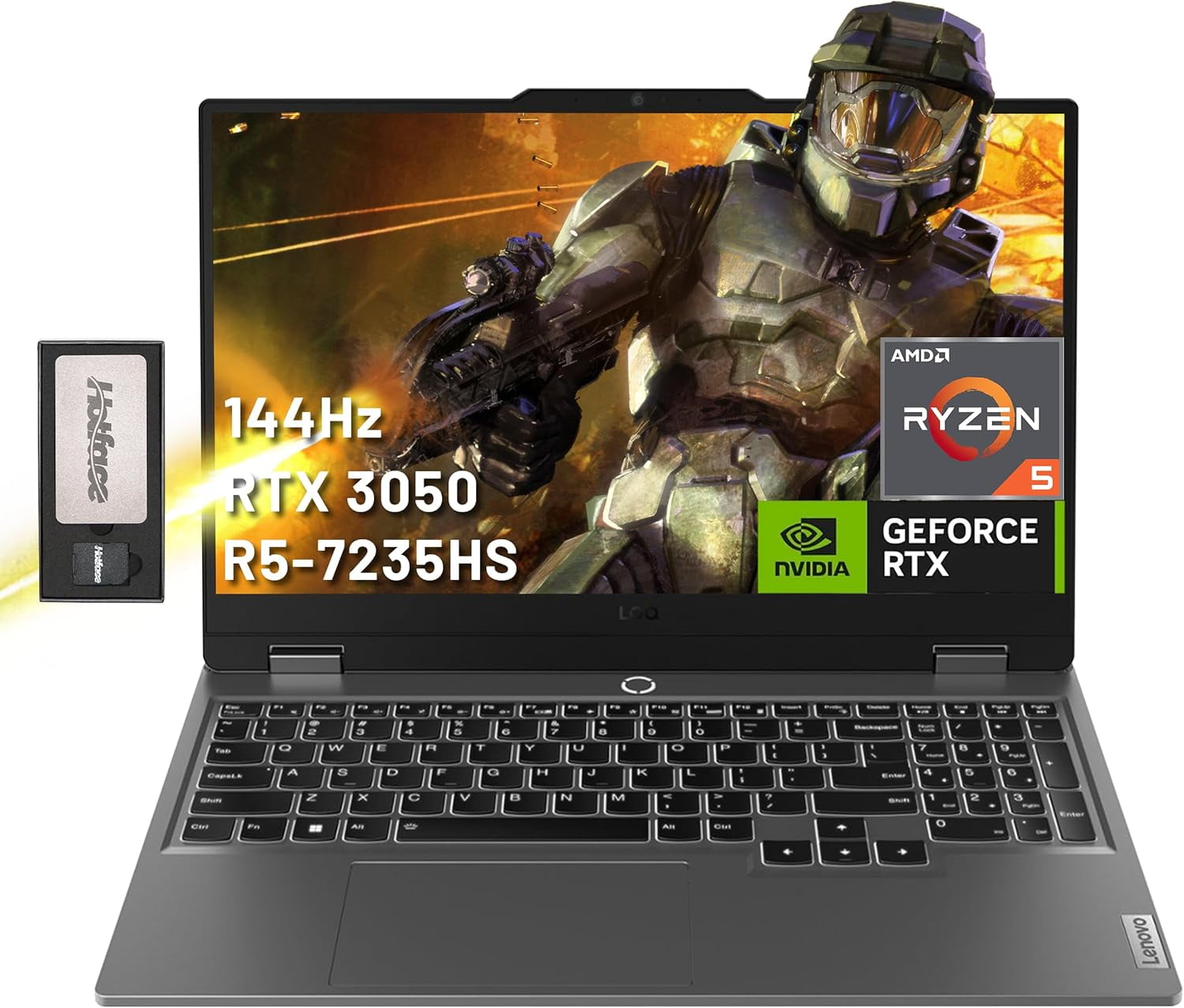 Lenovo LOQ 15.6" Gaming Laptop, FHD 144Hz 300-nit Display, AMD Ryzen 5 7235HS, GeForce RTX 3050 ...