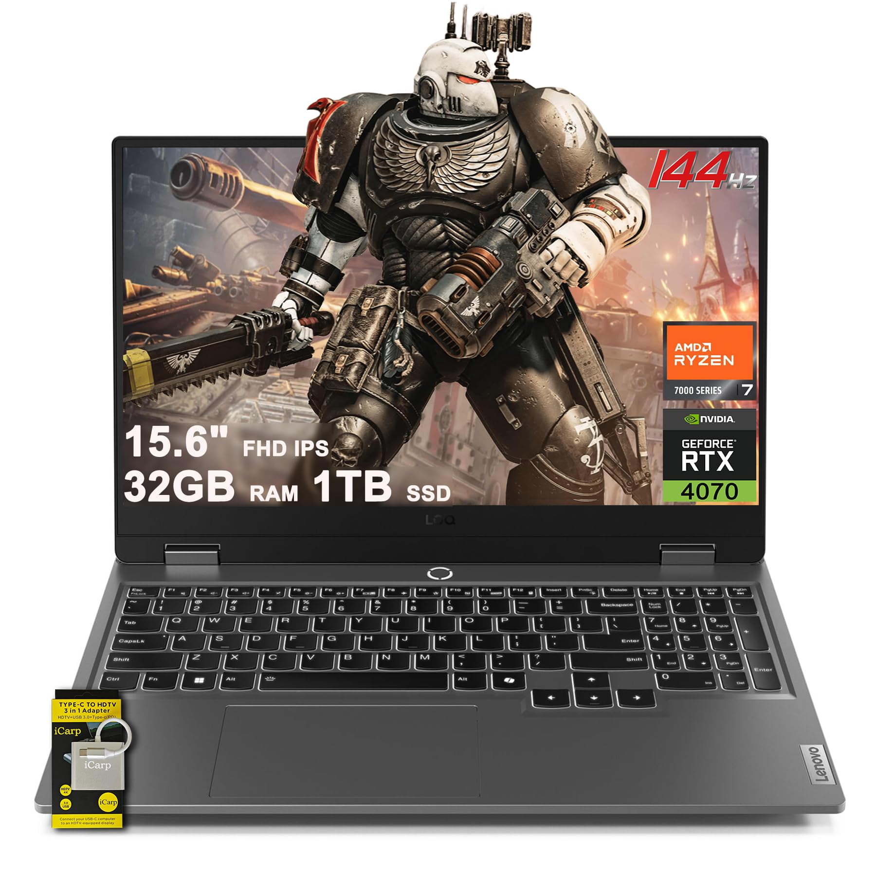 Lenovo LOQ Gaming Laptop 15.6" FHD IPS 144Hz (100% sRGB G-SYNC) AMD ...