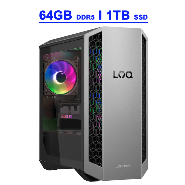 Lenovo LOQ Premium Gaming Tower Desktop AMD 8-core Ryzen 7 8745HX 64GB ...