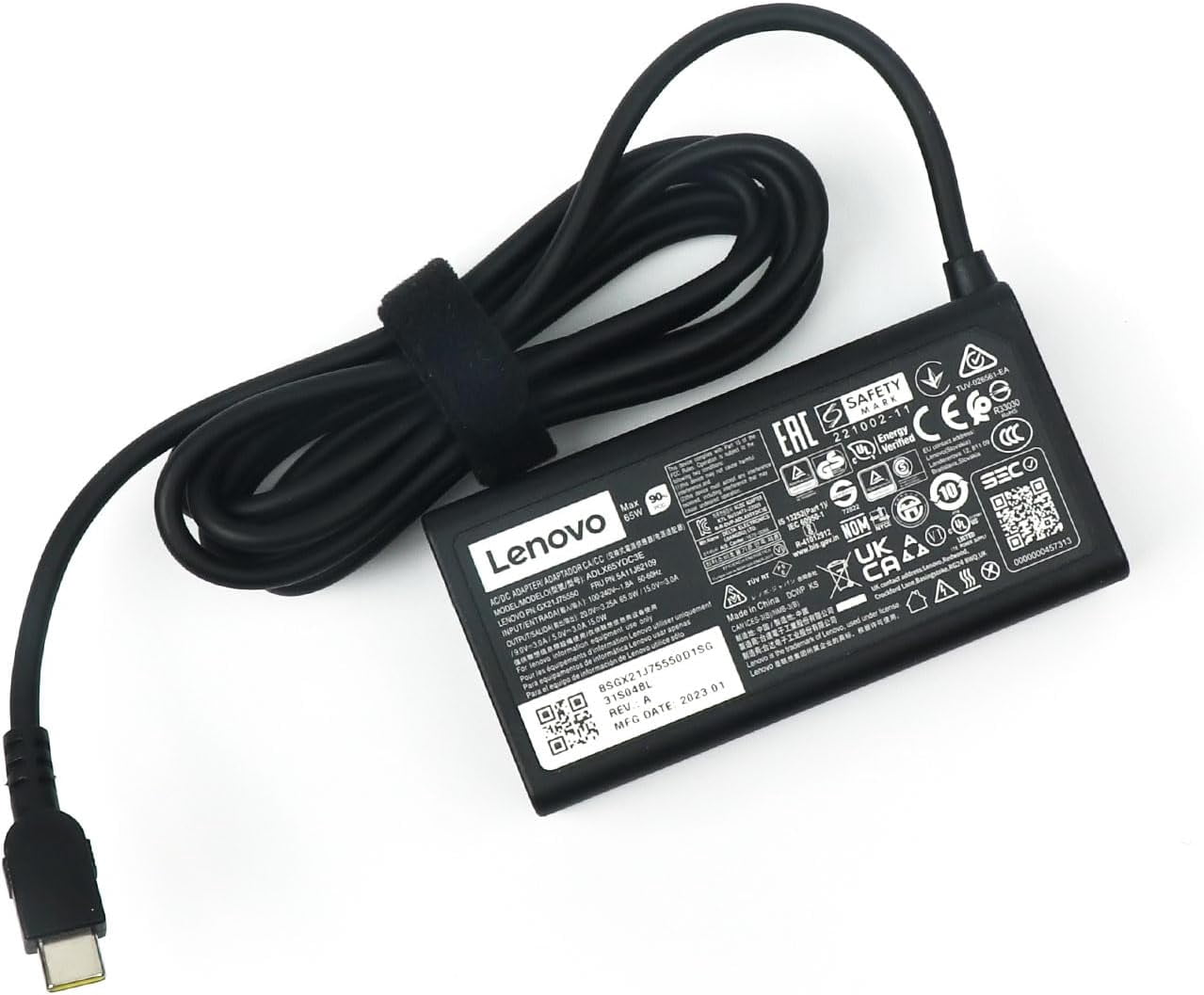 Lenovo Laptop Charger 65W Watt USB Type C(USB-C) AC Power Adapter ...