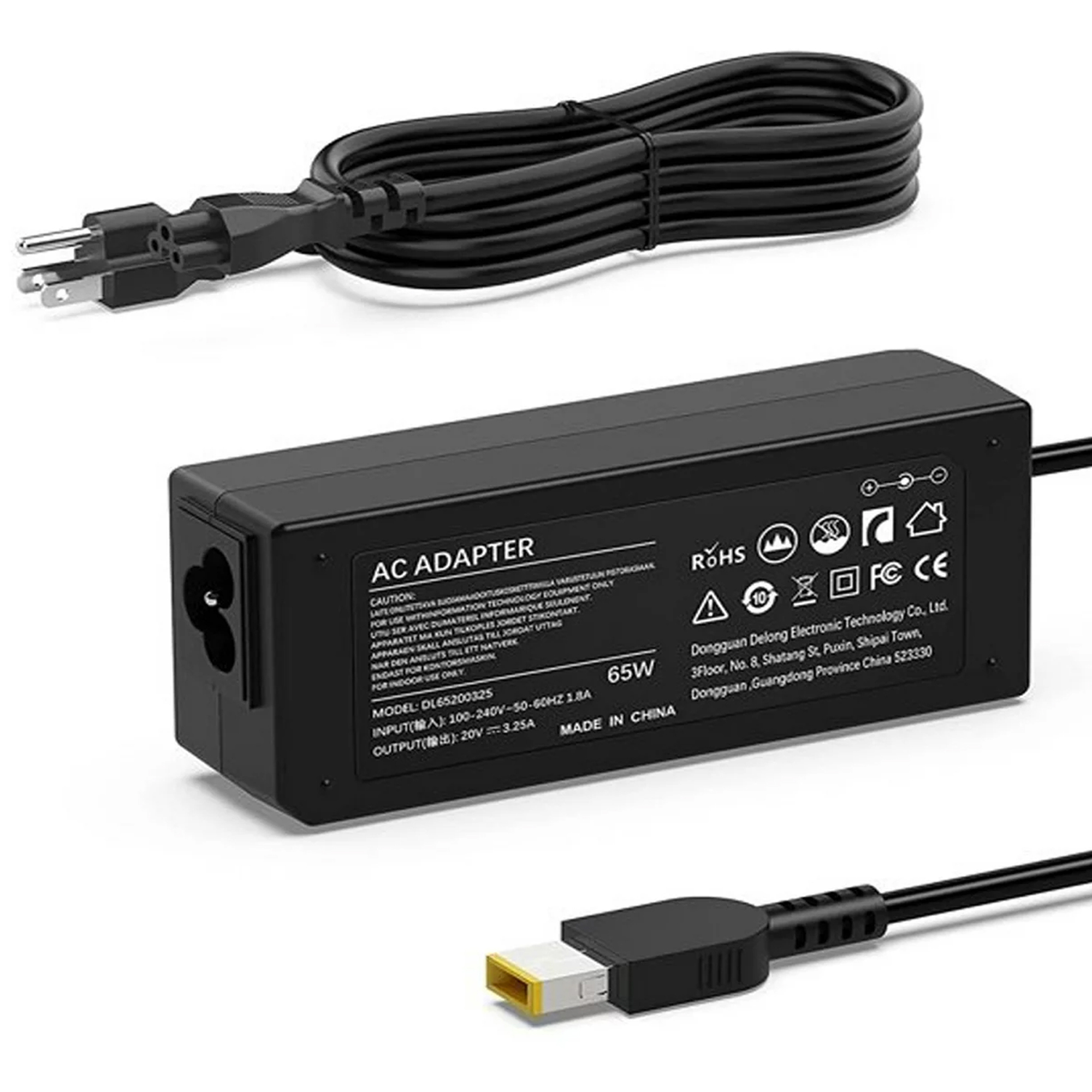 Lenovo Laptop Charger AC Power Adapter 65W 20V 3.25A, Lenovo Thinkpad ...