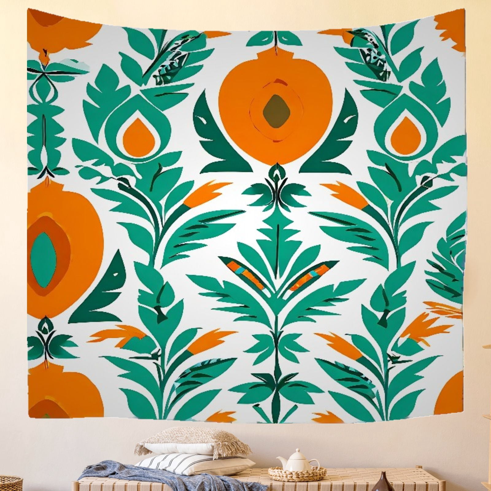 Durable Geometric Shapes Large Tapestry Washable Boho Tribal Mandala ...