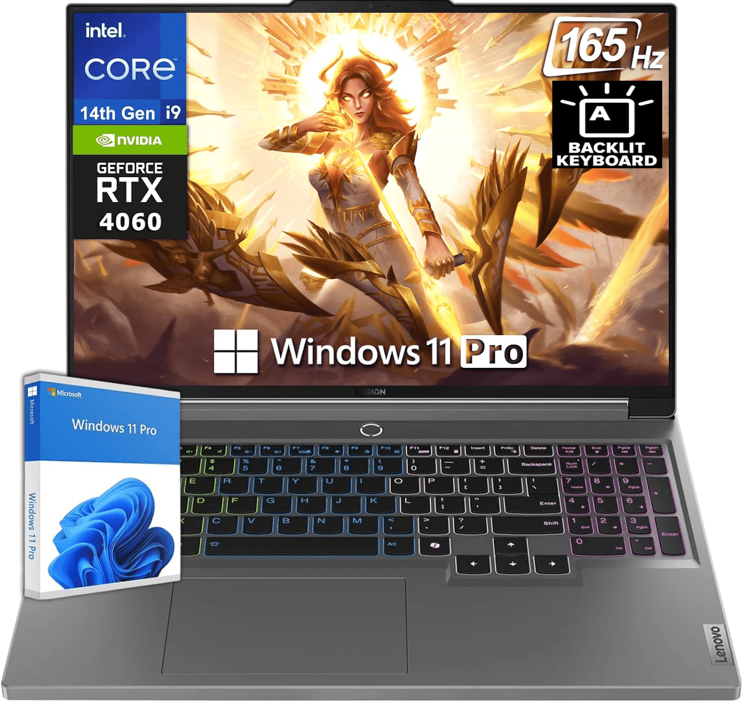 Lenovo Legion 5i 16" Gaming Laptop, WQXGA 165Hz, 14th Gen Intel i9-14900HX, GeForce RTX 4060 ...