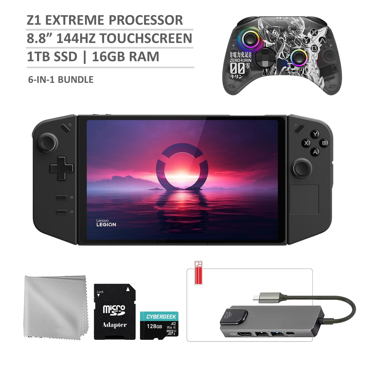 Lenovo Legion Go 1TB SSD Gaming Handheld 8.8-inch Touchscreen 144Hz 2K ...
